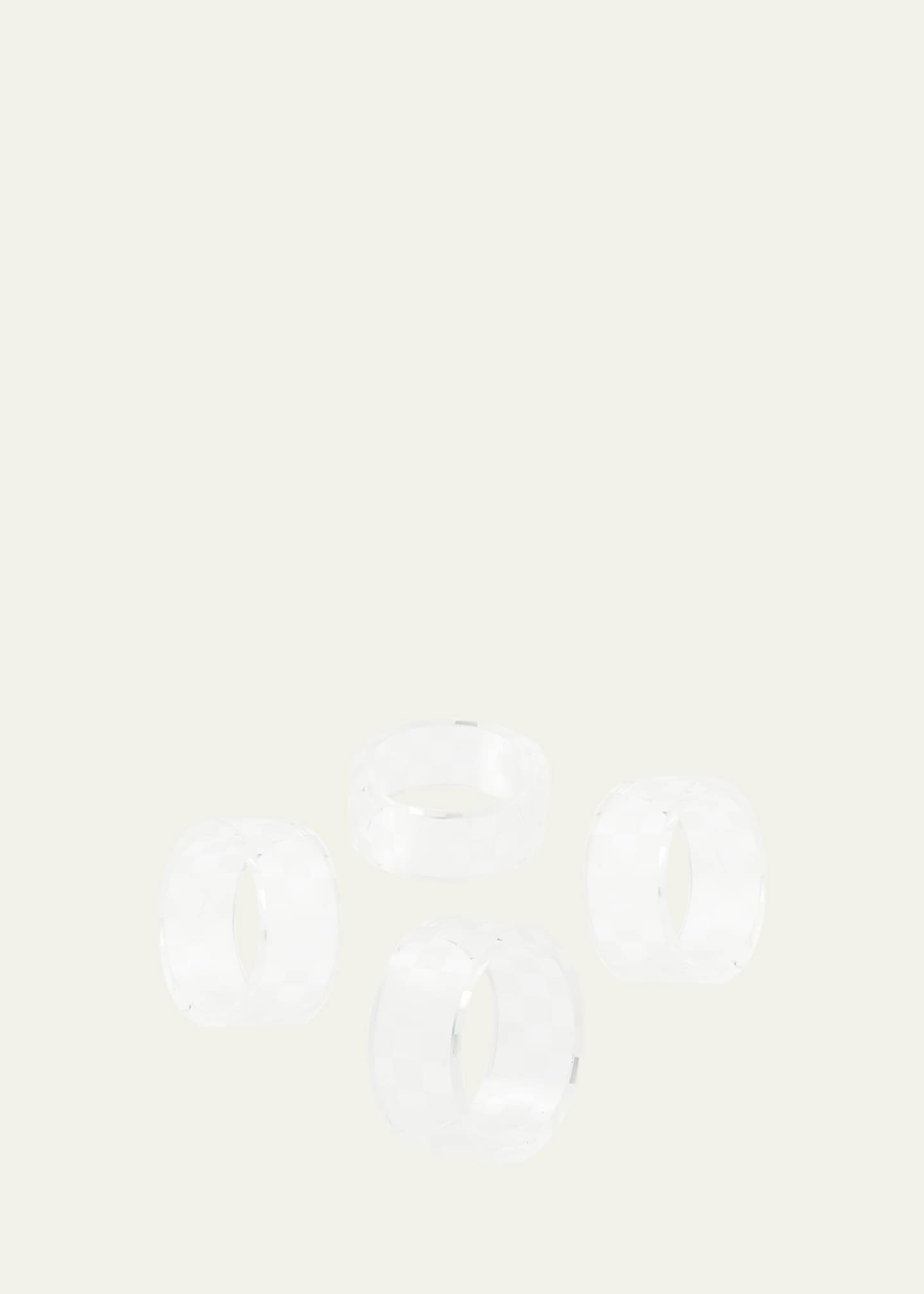 MacKenzie-Childs Clear Check Napkin Ring Set of 4 - Bergdorf Goodman