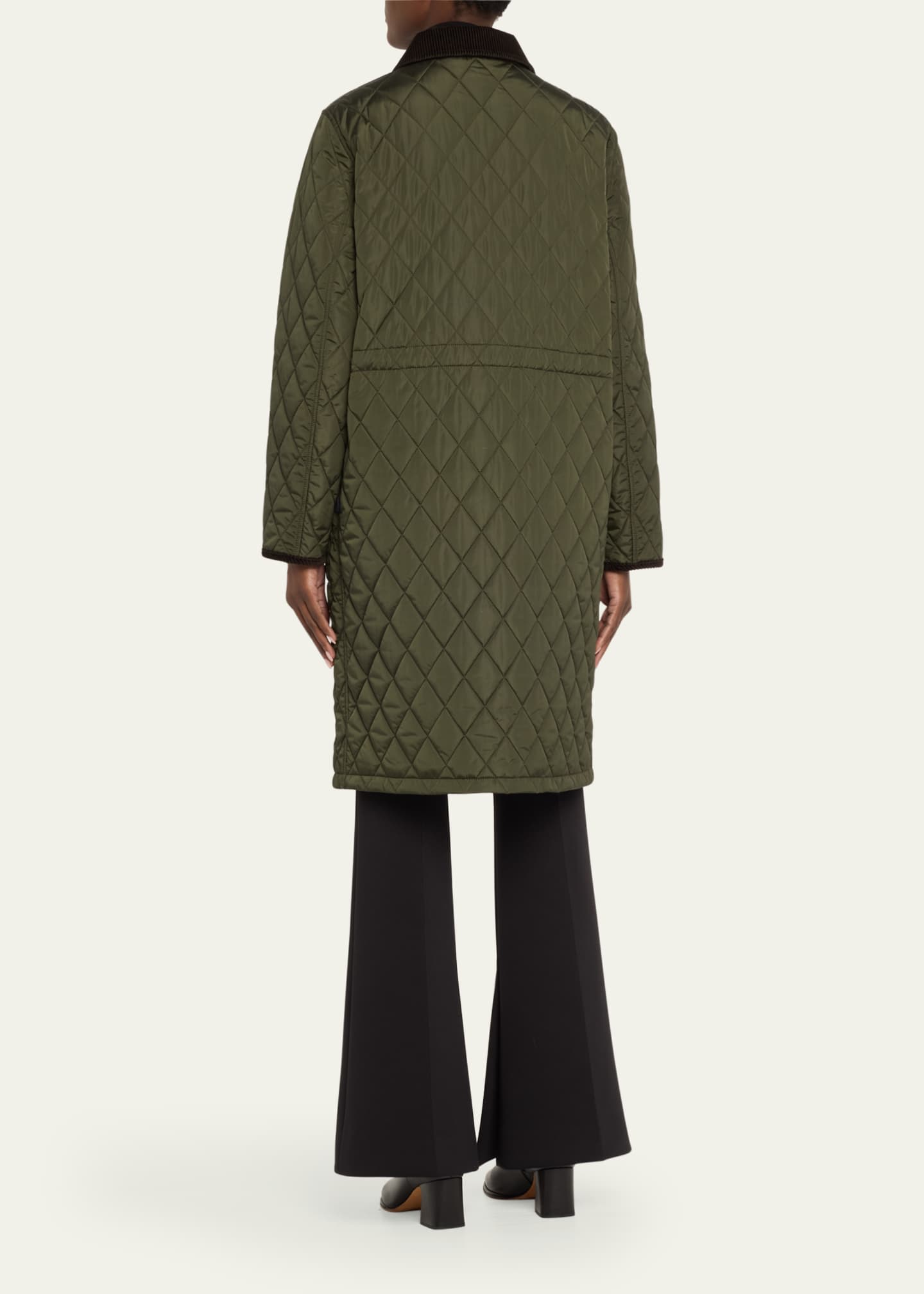 Burberry Quilted Velvet Trim Coat Bergdorf Goodman