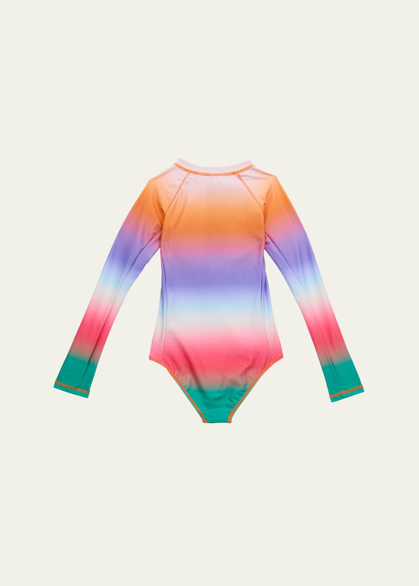 Molo Girl's Necky Long-Sleeve One-Piece Swimsuit, Size 4-7 - Bergdorf ...