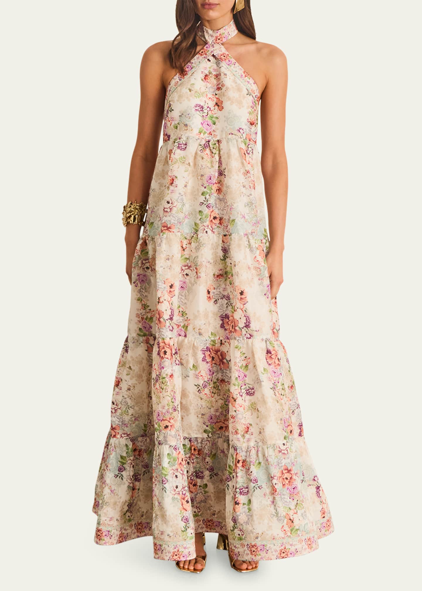 Aqua Blu Australia Evelyn Backless Halter Maxi Dress Bergdorf Goodman
