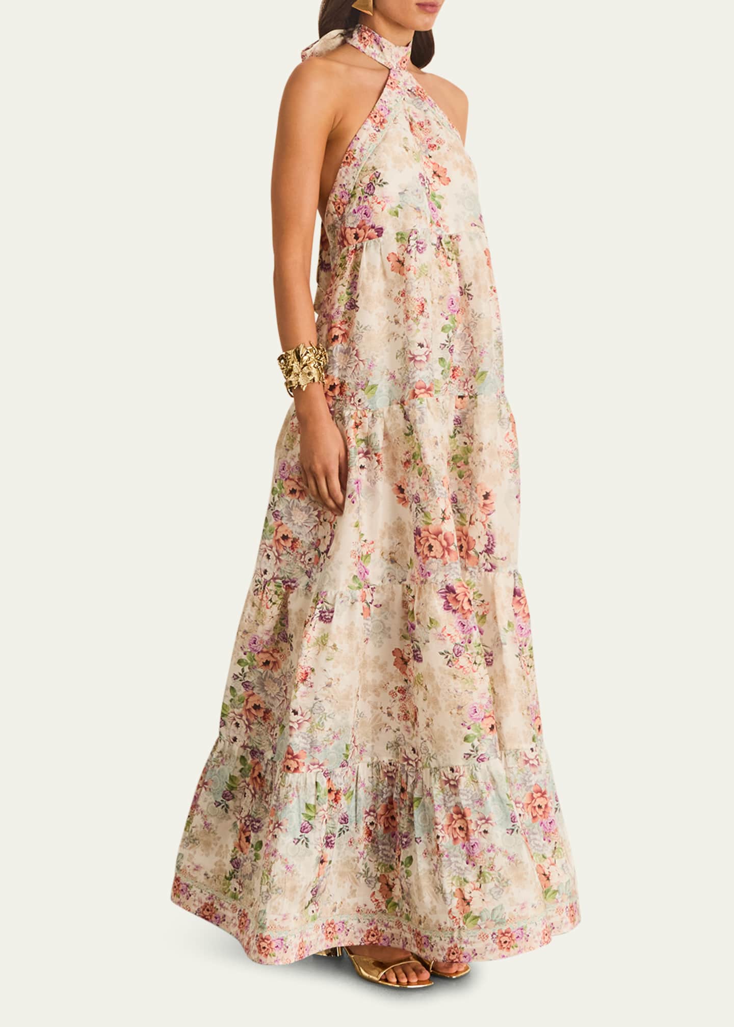 Aqua Blu Australia Evelyn Backless Halter Maxi Dress Bergdorf Goodman