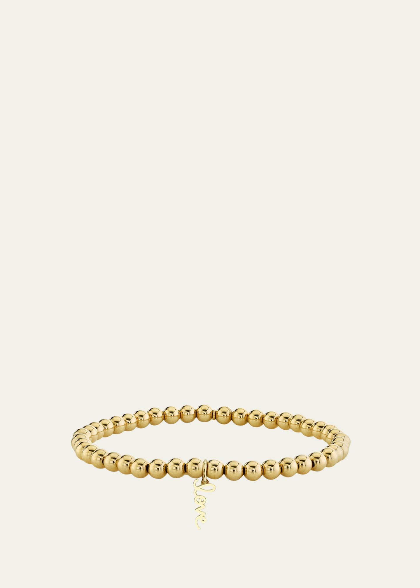 Sydney Evan 14K Mini Pure Love Script Stretch Bracelet - Bergdorf Goodman