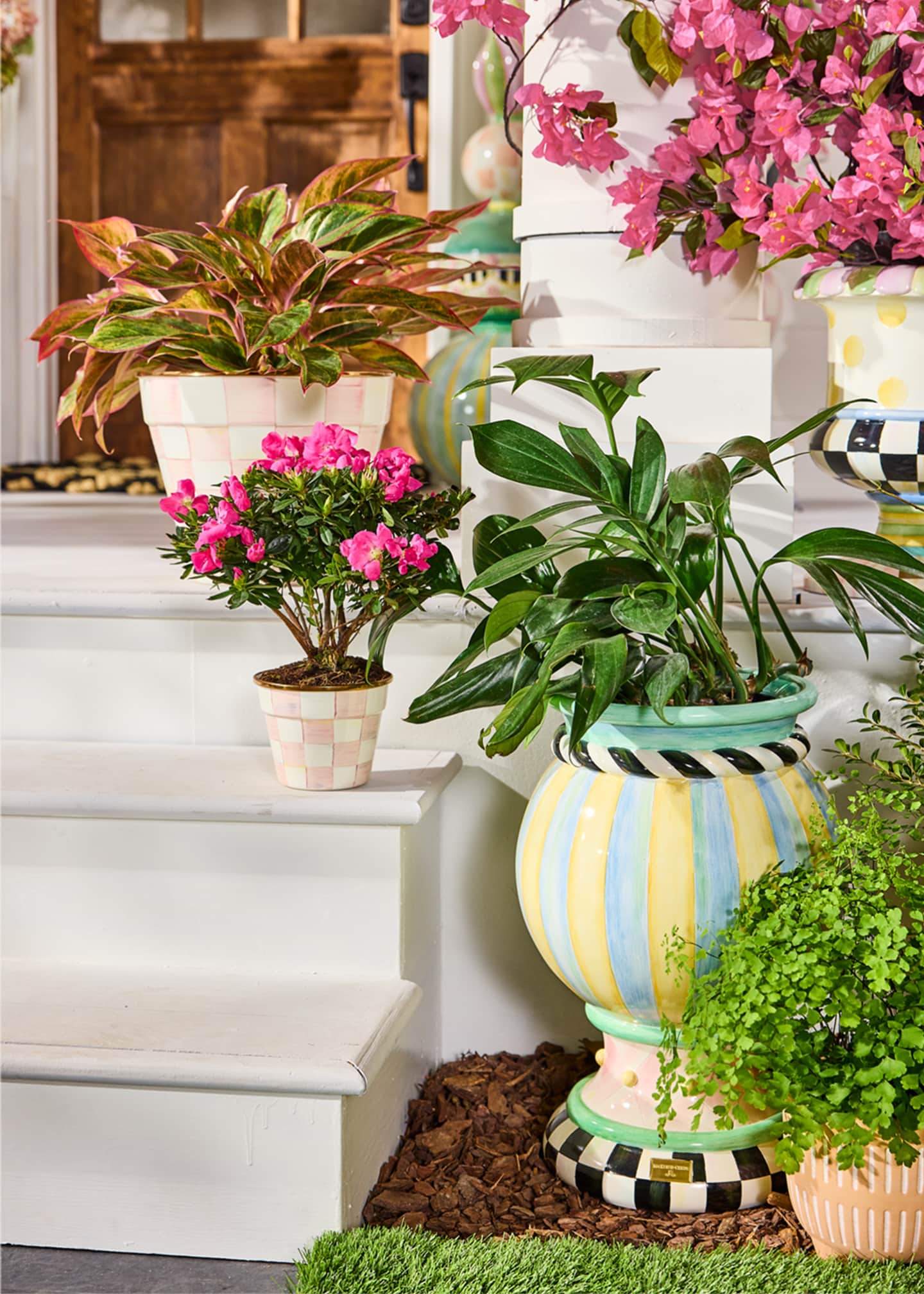 MacKenzie-Childs Rosy Meadow Small Urn - Bergdorf Goodman