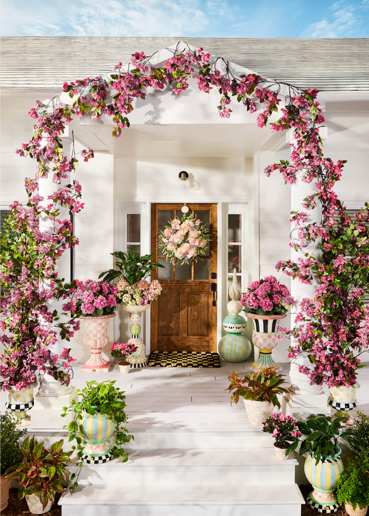 MacKenzie-Childs Rosy Meadow Small Urn - Bergdorf Goodman