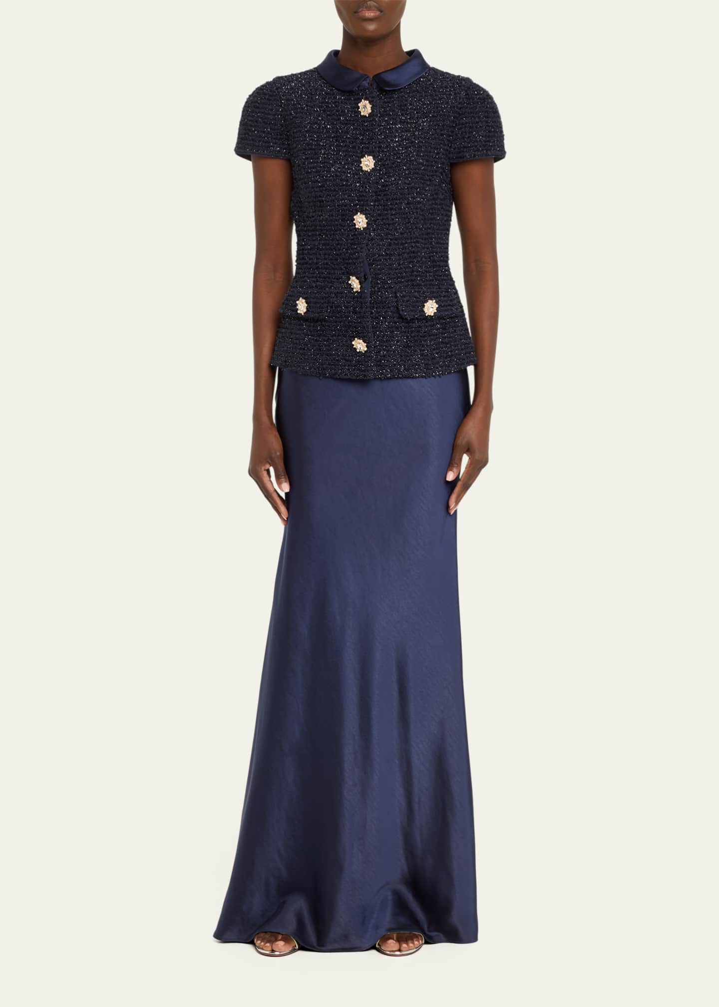 Self-Portrait Metallic Boucle Maxi Dress - Bergdorf Goodman