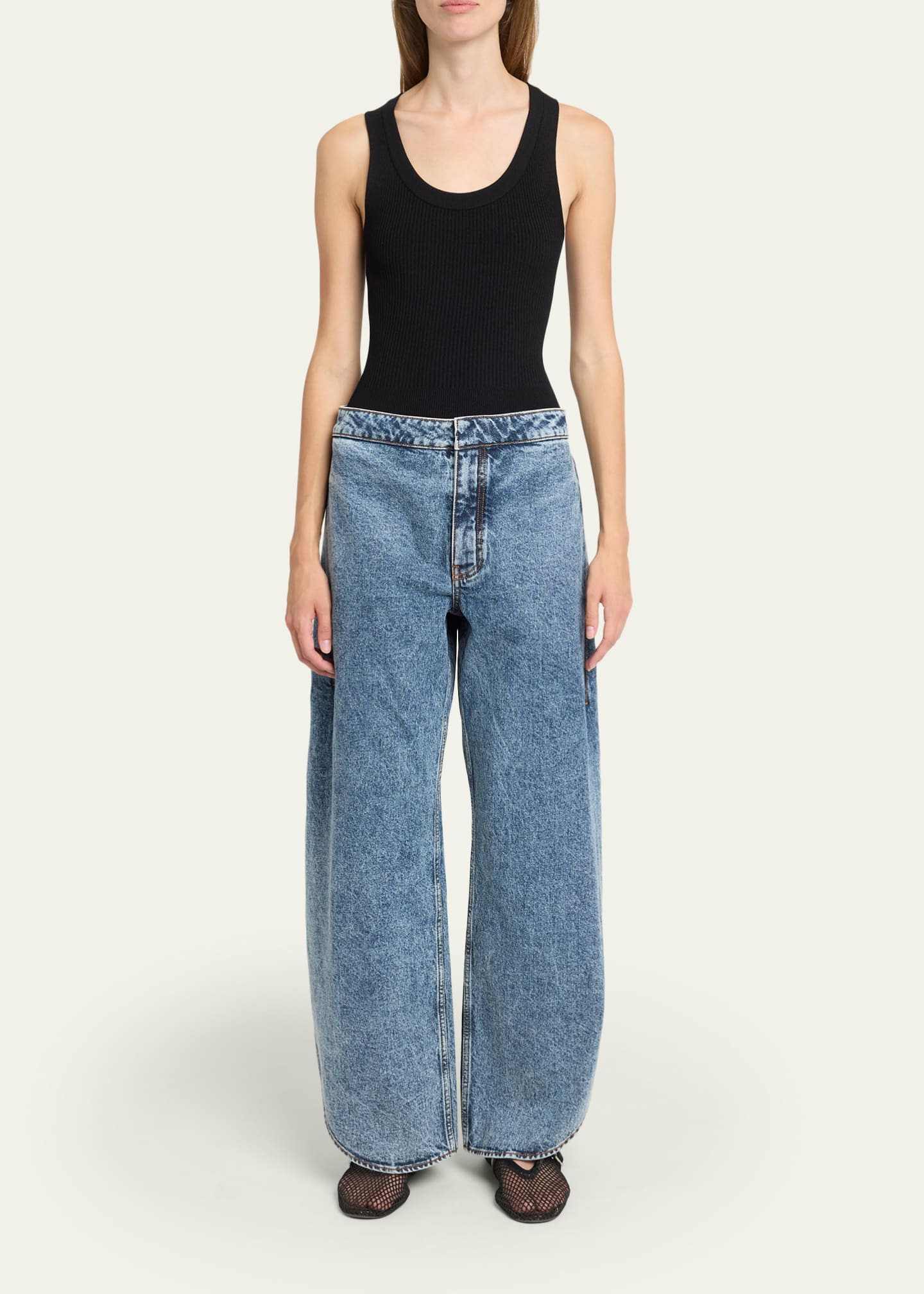 ALAIA Sleeveless Tank Bodysuit - Bergdorf Goodman