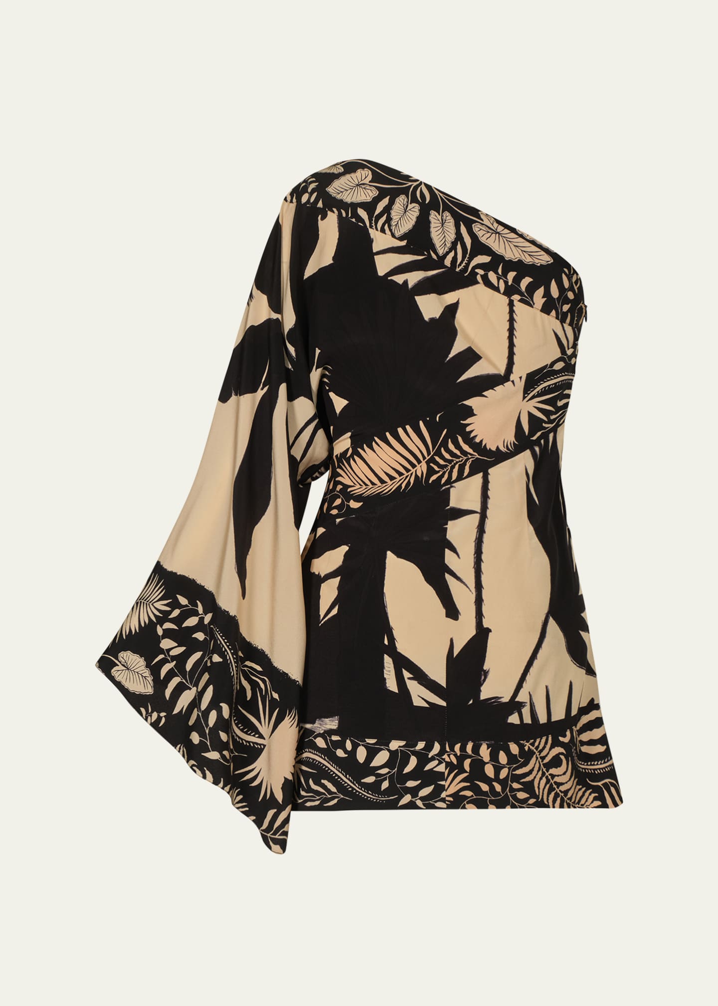 Johanna Ortiz Forest One-Shoulder Mini Dress - Bergdorf Goodman