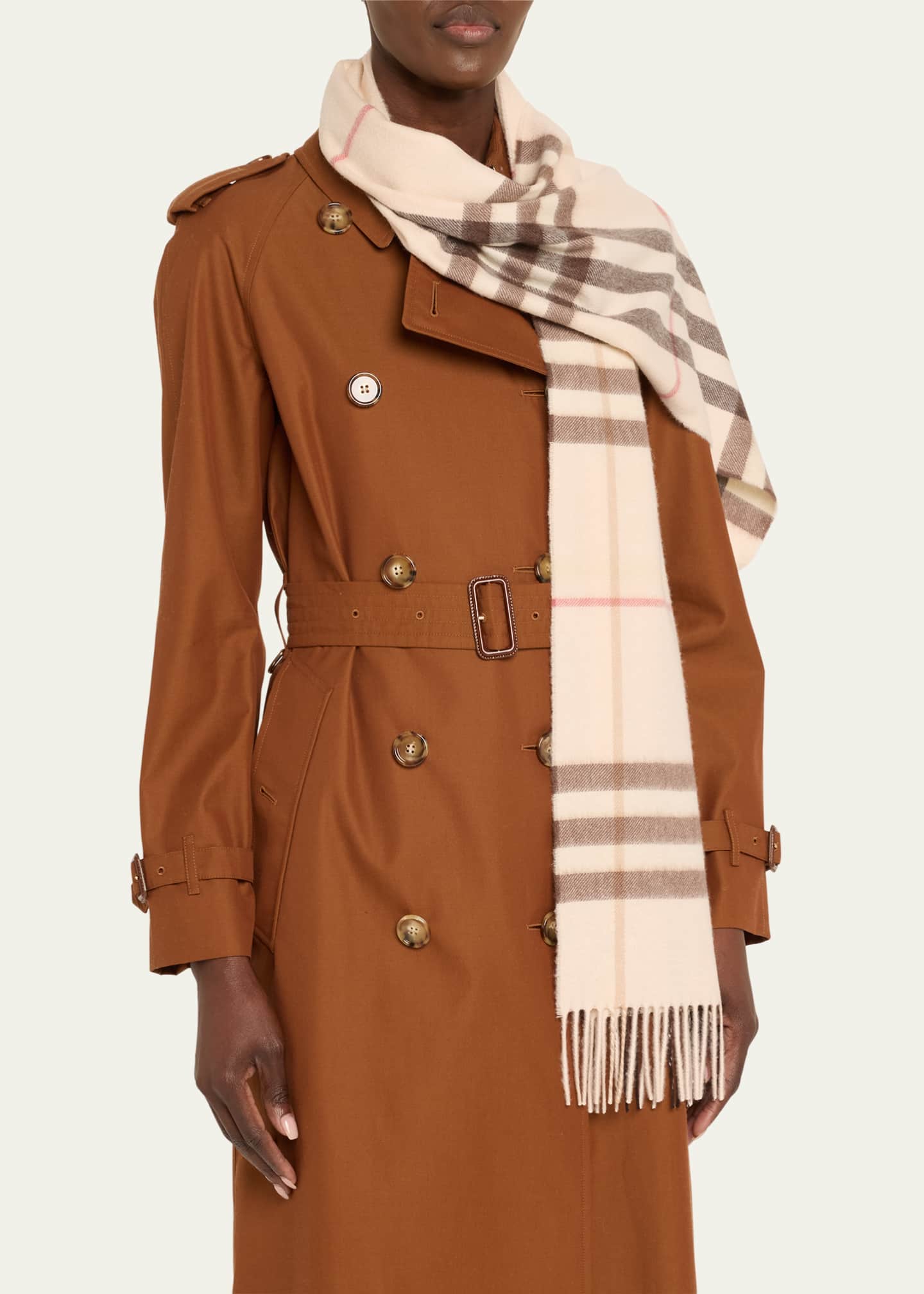 Burberry Giant Check-Print Cashmere Scarf - Bergdorf Goodman