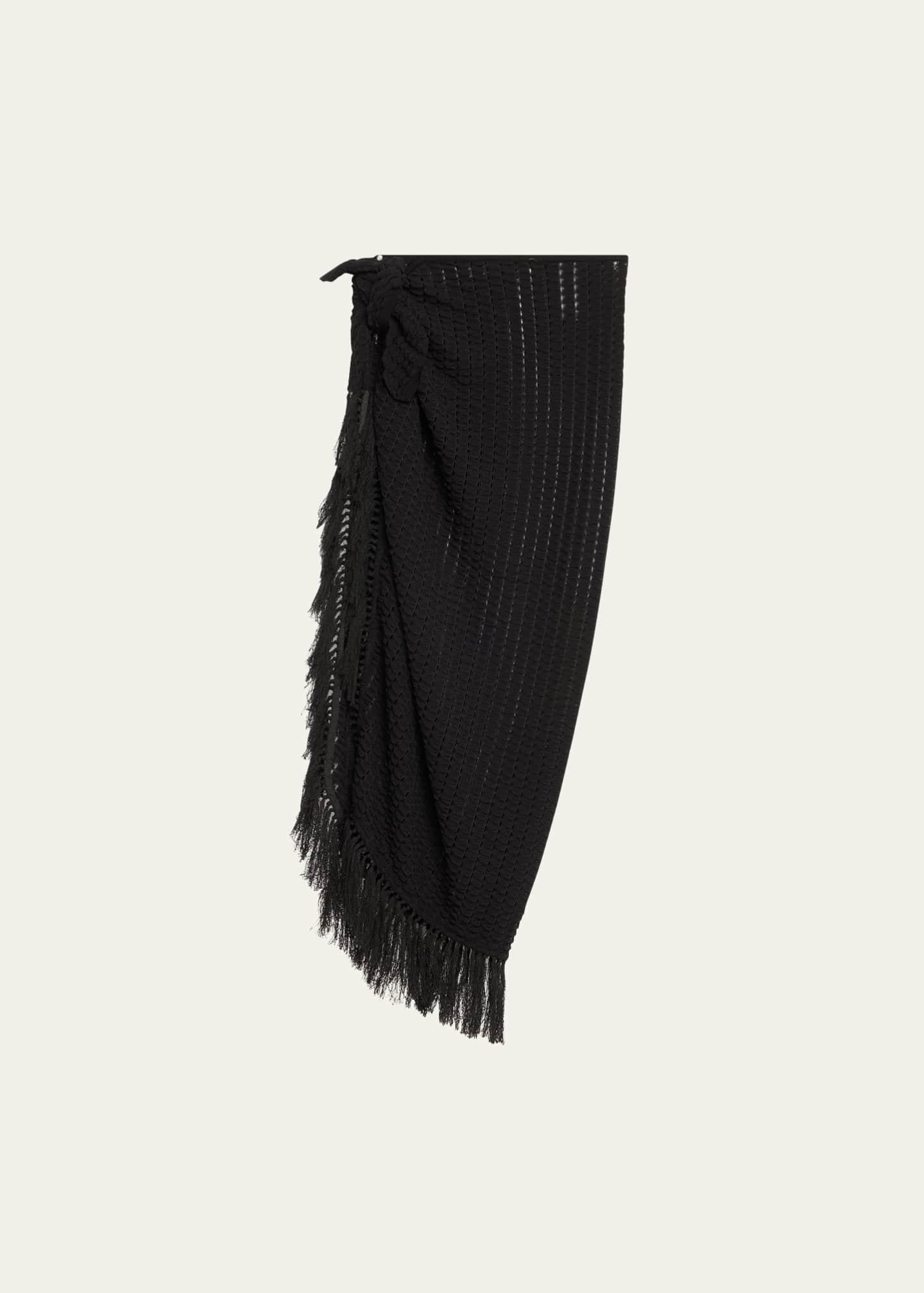 SIMKHAI Thyri Fringe-Trim Pareo Coverup - Bergdorf Goodman