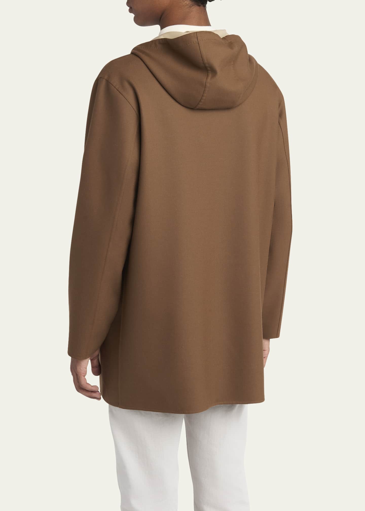 Kiton Men's Cotton Hooded Overcoat - Bergdorf Goodman