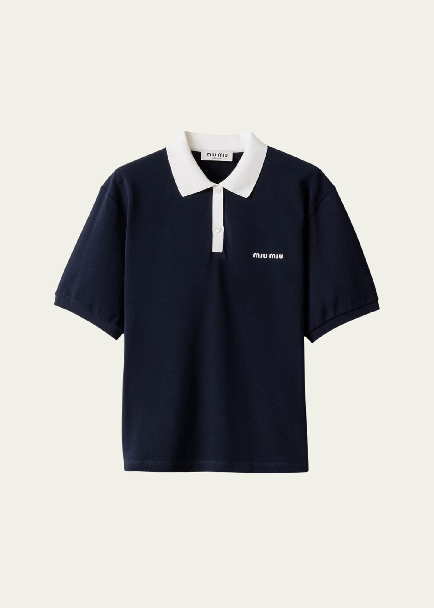 Miu Miu Short-Sleeve Polo Shirt - Bergdorf Goodman