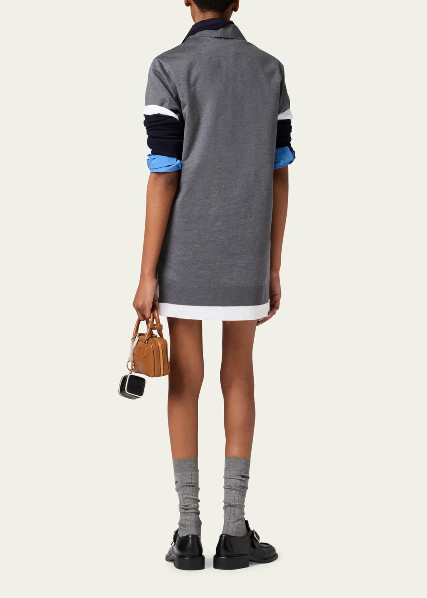 Miu Miu Short-Sleeve Mini Polo Dress - Bergdorf Goodman