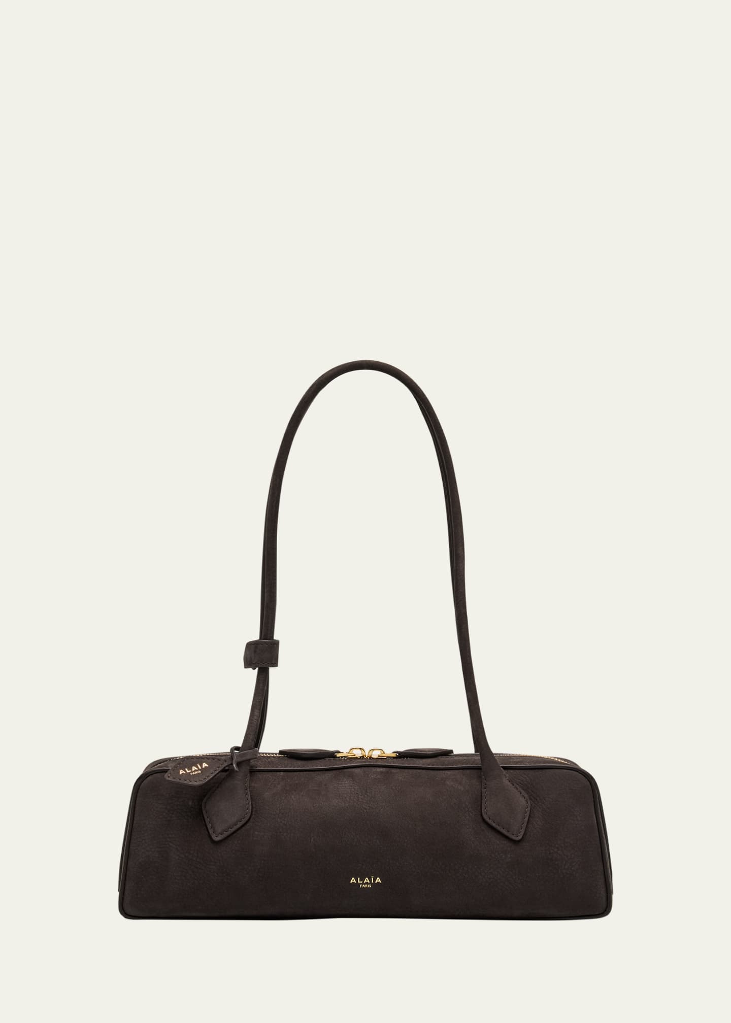 ALAIA Le Teckel Medium Suede Shoulder Bag - Bergdorf Goodman