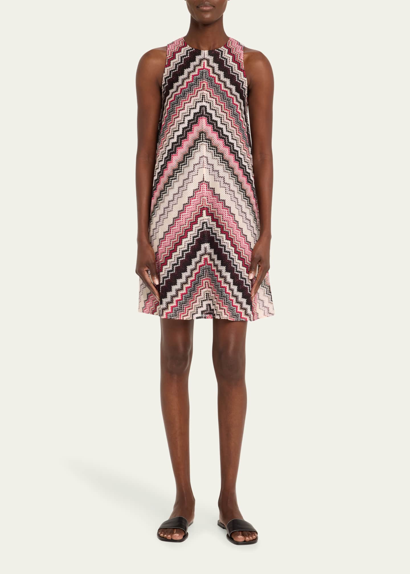 Missoni Chevron Sleeveless Mini Shift Dress - Bergdorf Goodman