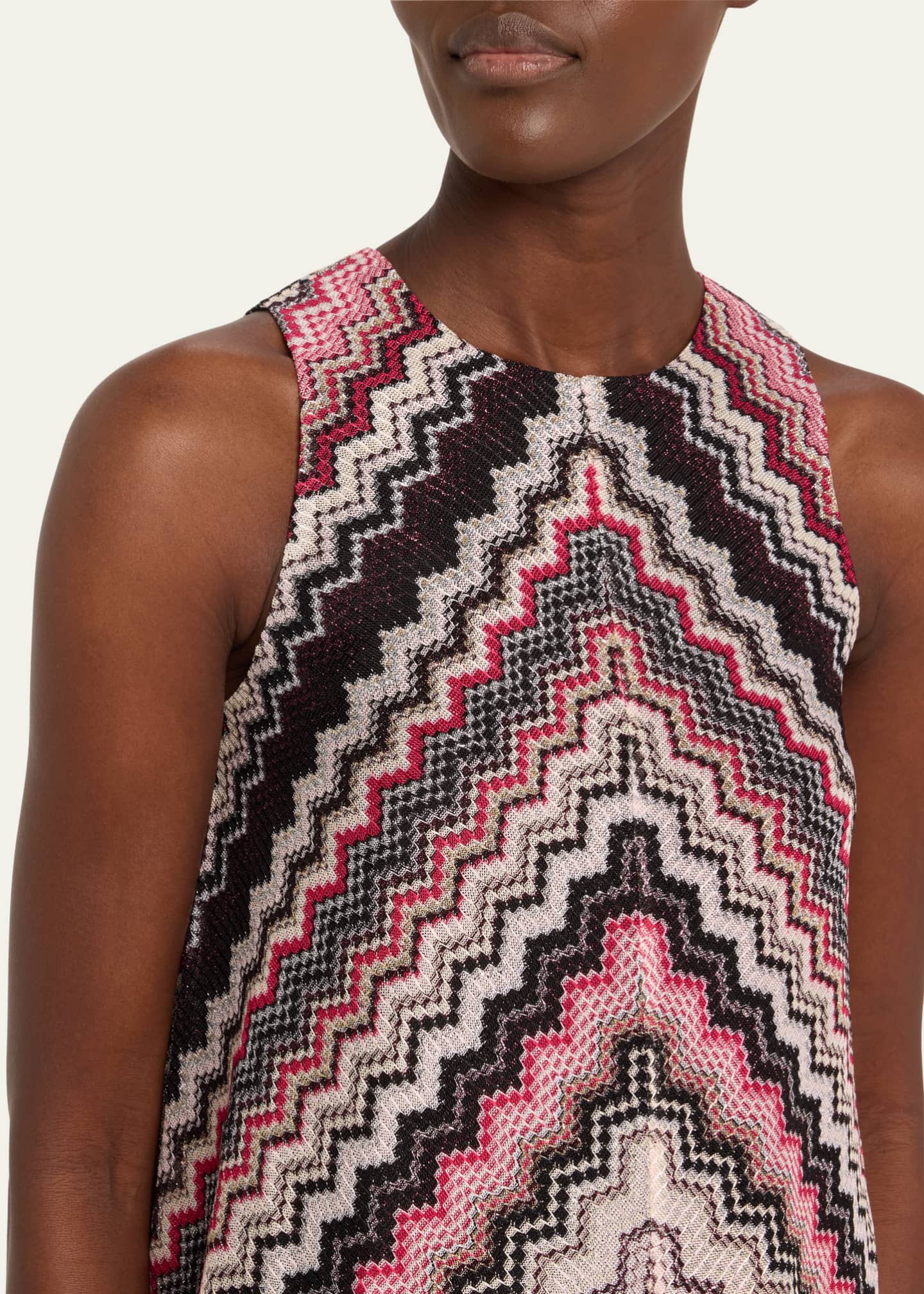 Missoni Chevron Sleeveless Mini Shift Dress - Bergdorf Goodman