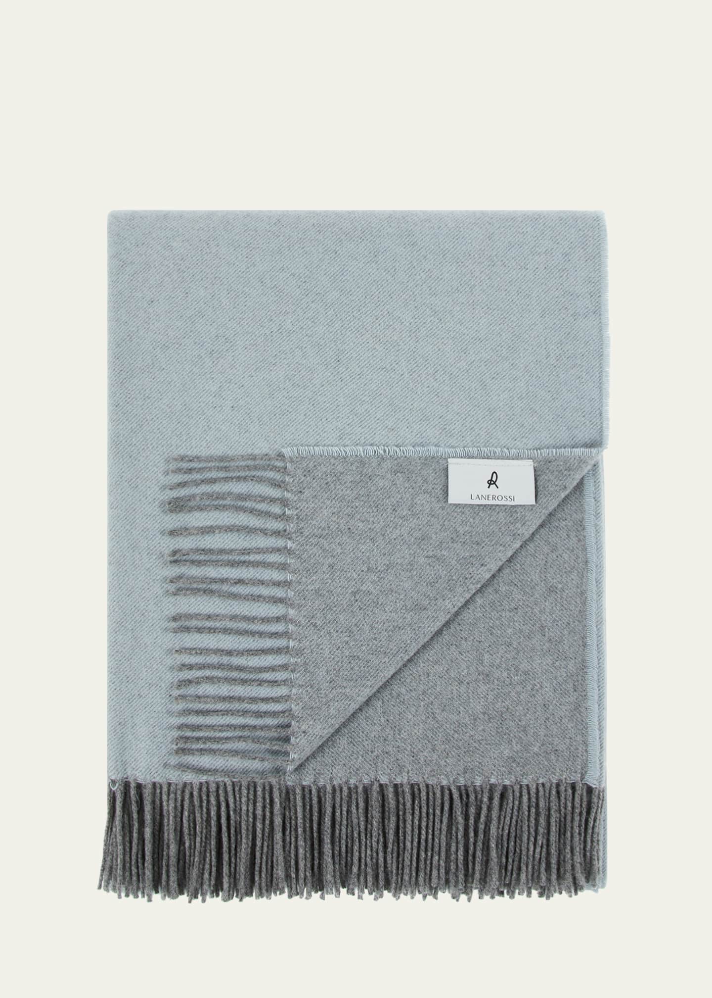 LANEROSSI Everest Color Reversible Cashmere Throw, 51" x 70" - Bergdorf ...