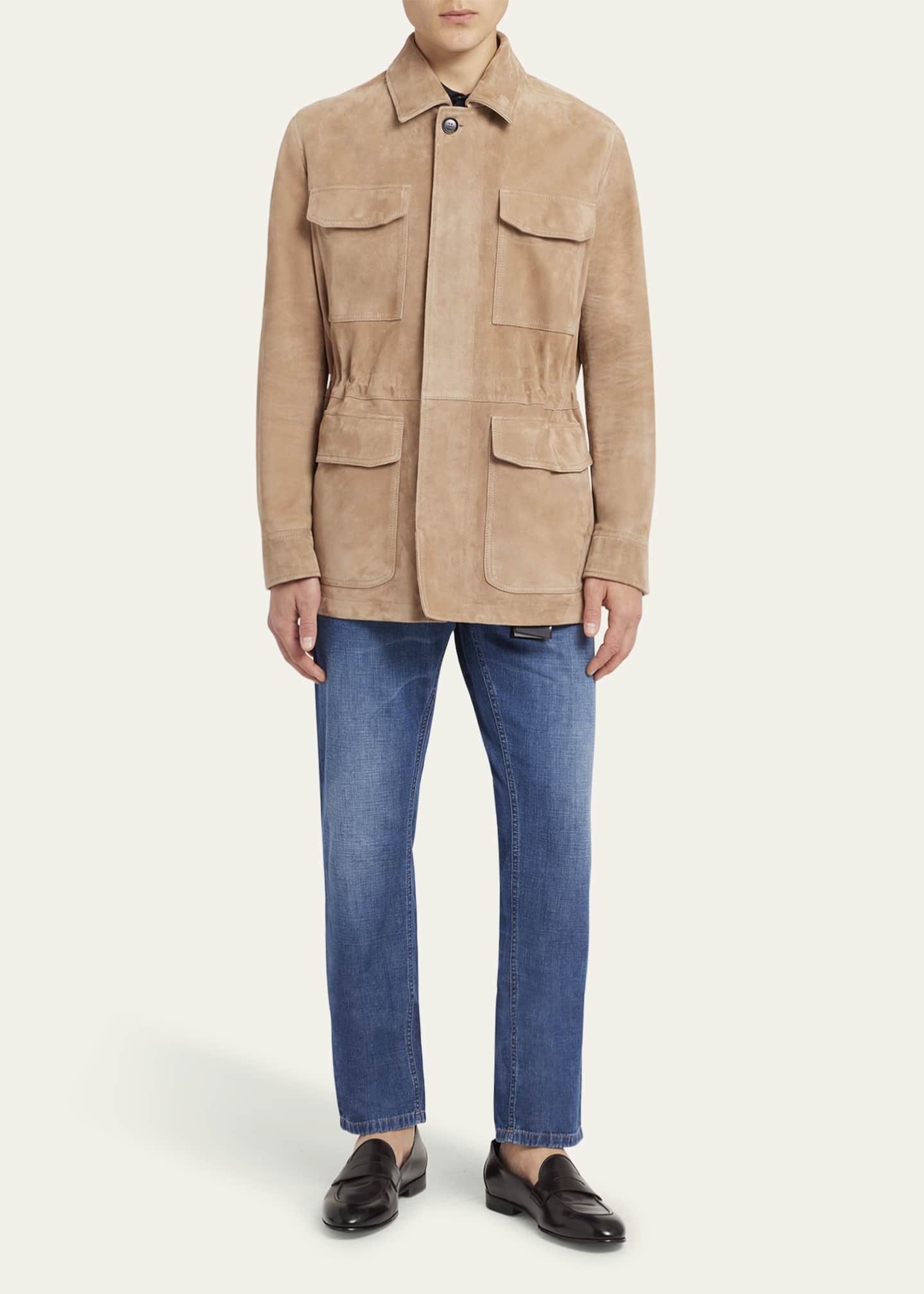 Brioni Men's Suede Field Jacket - Bergdorf Goodman