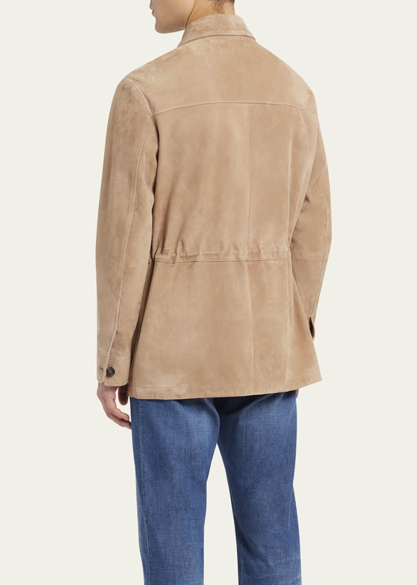 Brioni Men's Suede Field Jacket - Bergdorf Goodman