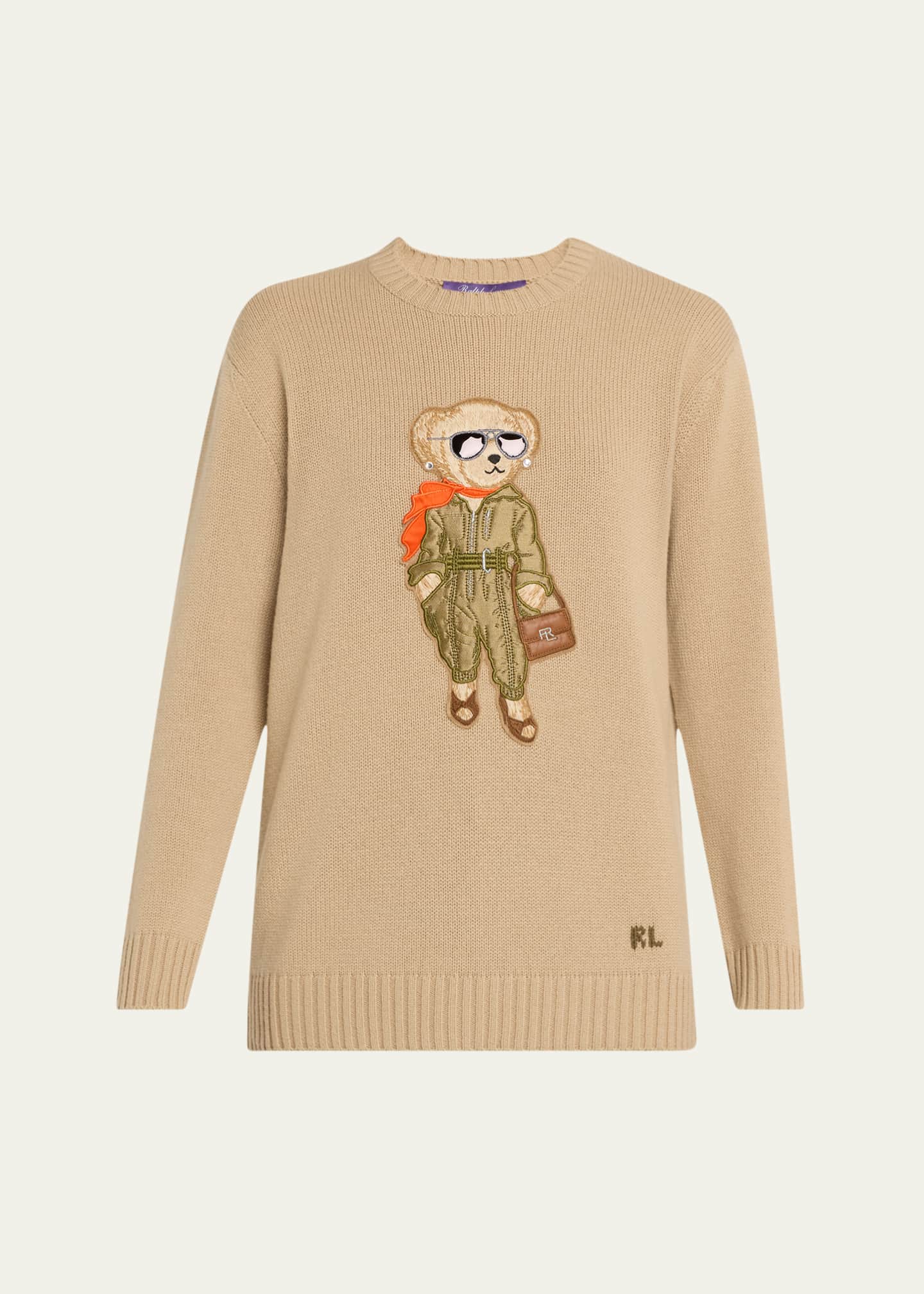 Ralph Lauren Collection Aviator Polo Bear Cashmere Sweater - Bergdorf ...
