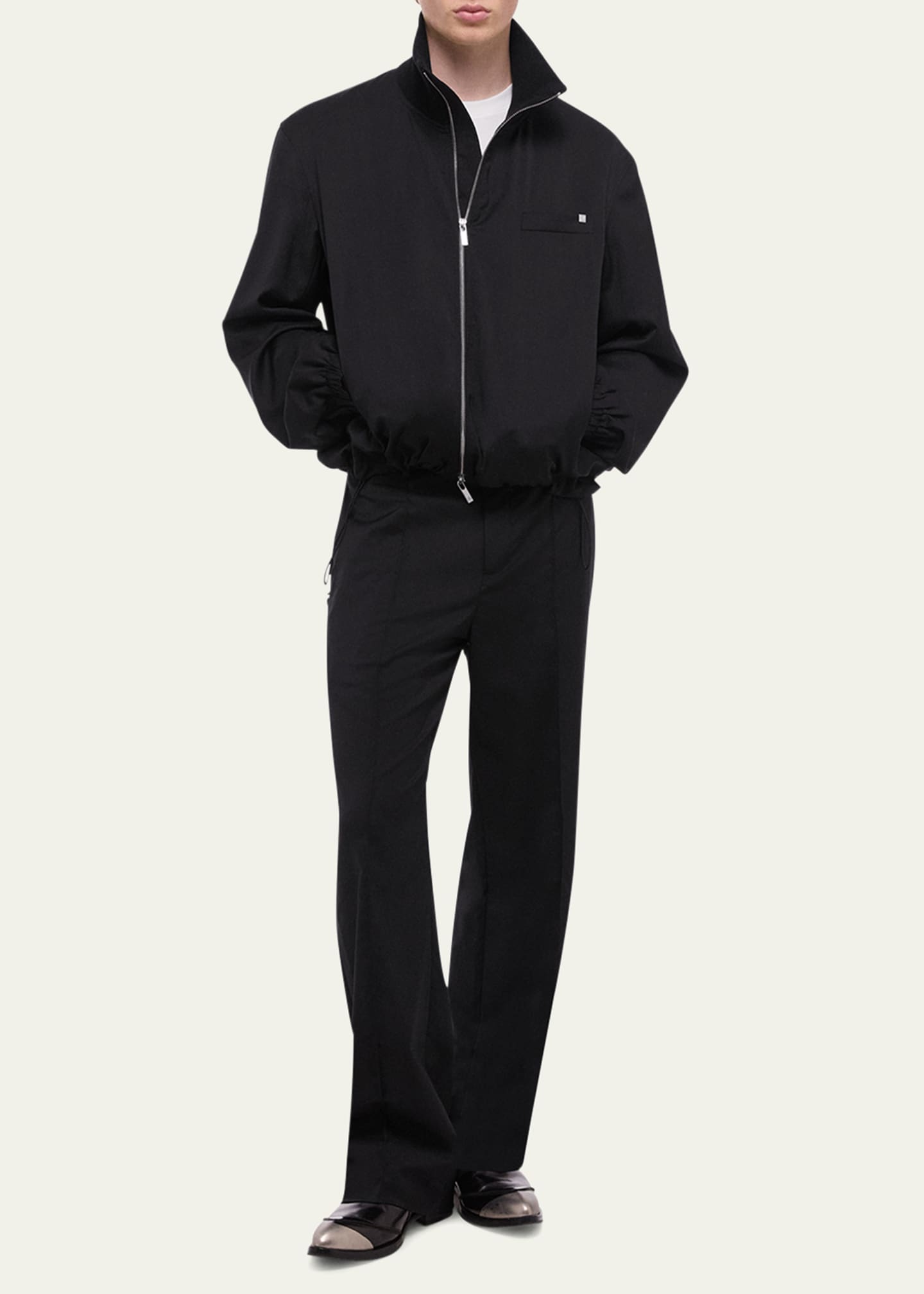 Helmut Lang Men's Wool Full-Zip Bomber Jacket - Bergdorf Goodman