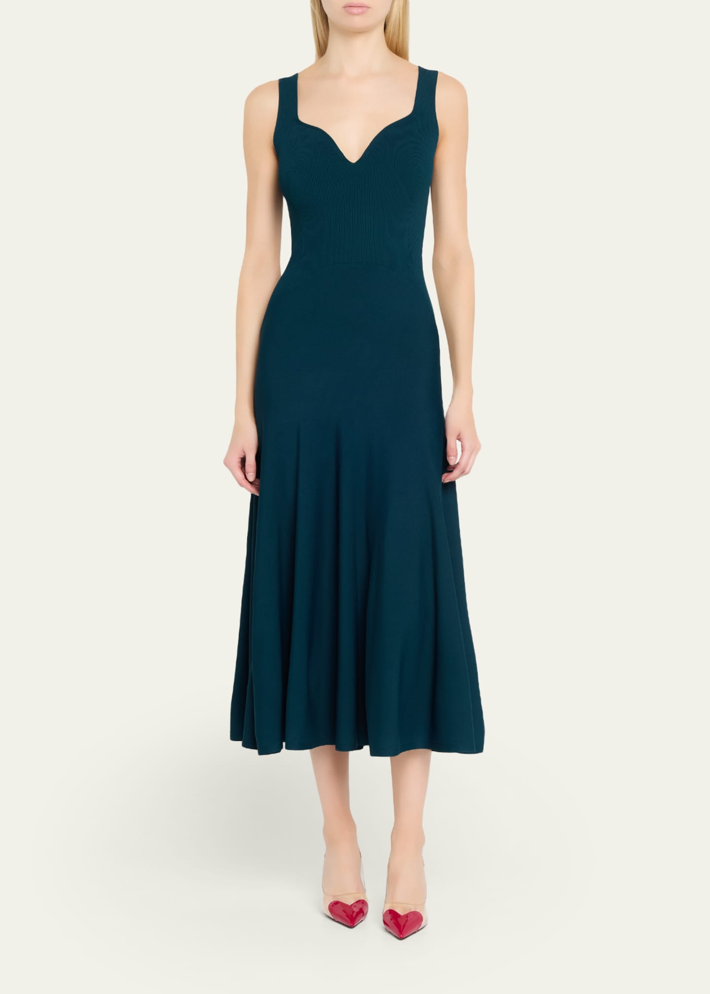 ALAIA Coeur Clear Patent Heart-Toe Slingback Pumps - Bergdorf Goodman