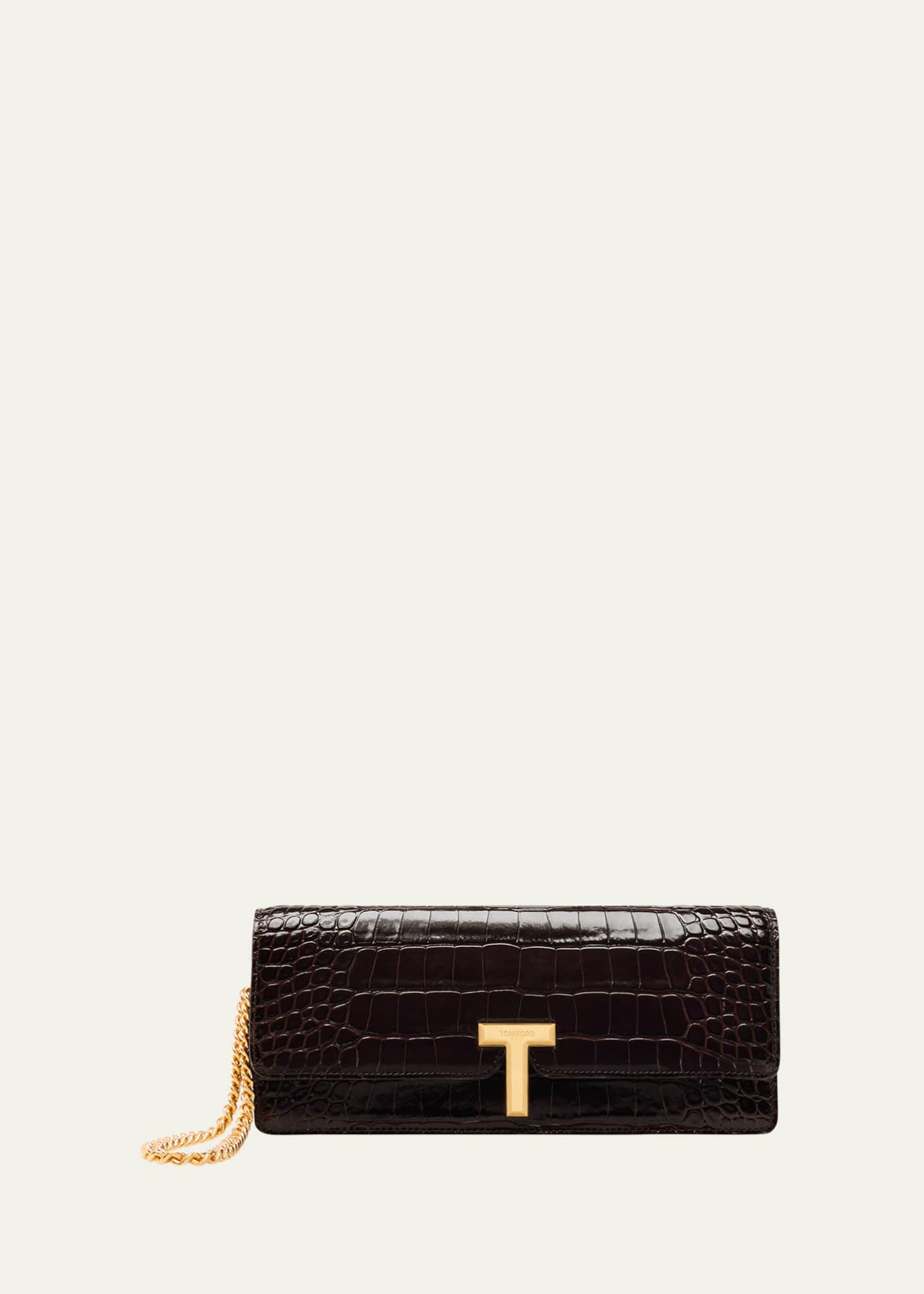 TOM FORD Wallis Clutch Bag in Shiny Croc-Embossed Leather - Bergdorf ...