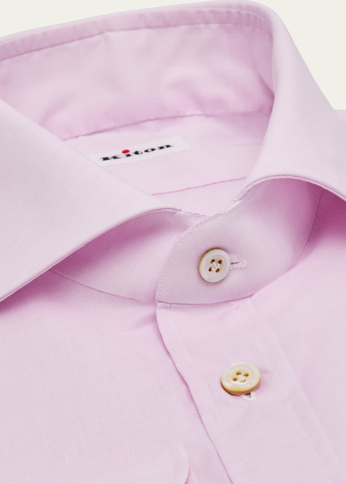 Kiton Men's Solid Cotton Dress Shirt - Bergdorf Goodman