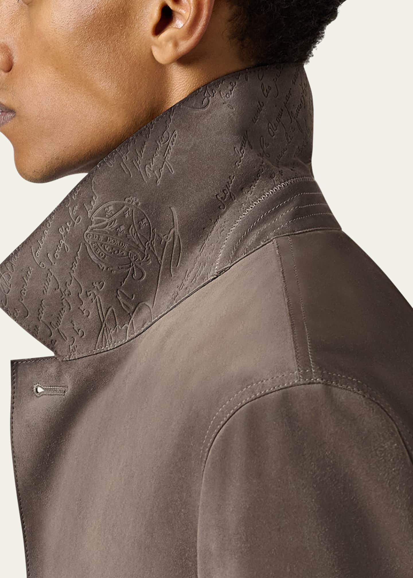 Berluti Men's Leather Shirt Jacket - Bergdorf Goodman