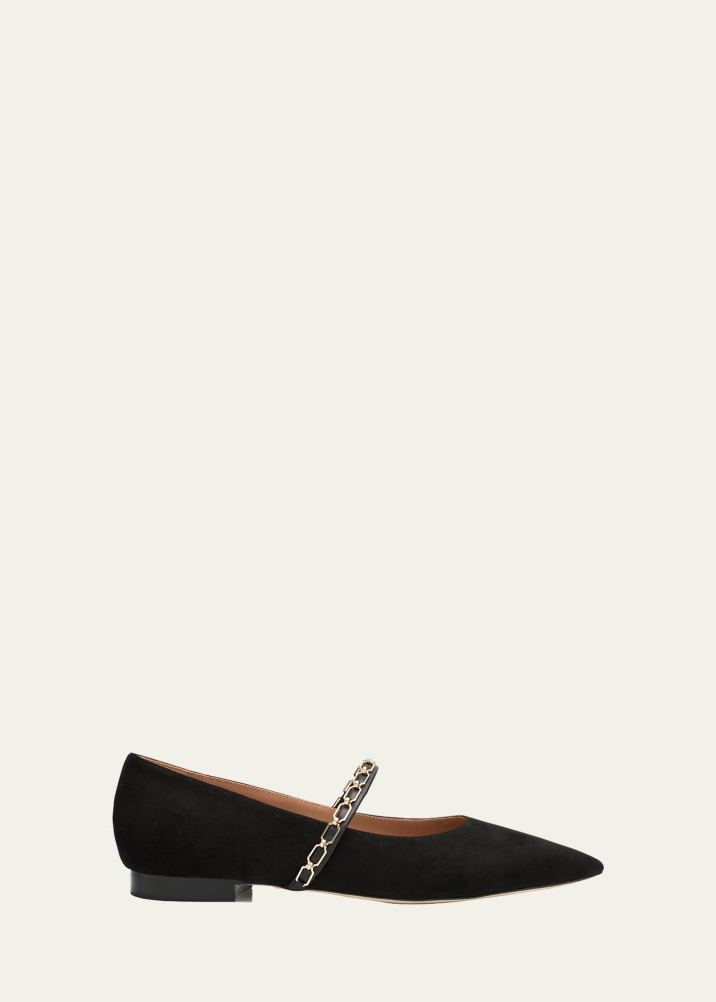Malone Souliers Virna Suede Mary Jane Chain Ballerina Flats - Bergdorf ...