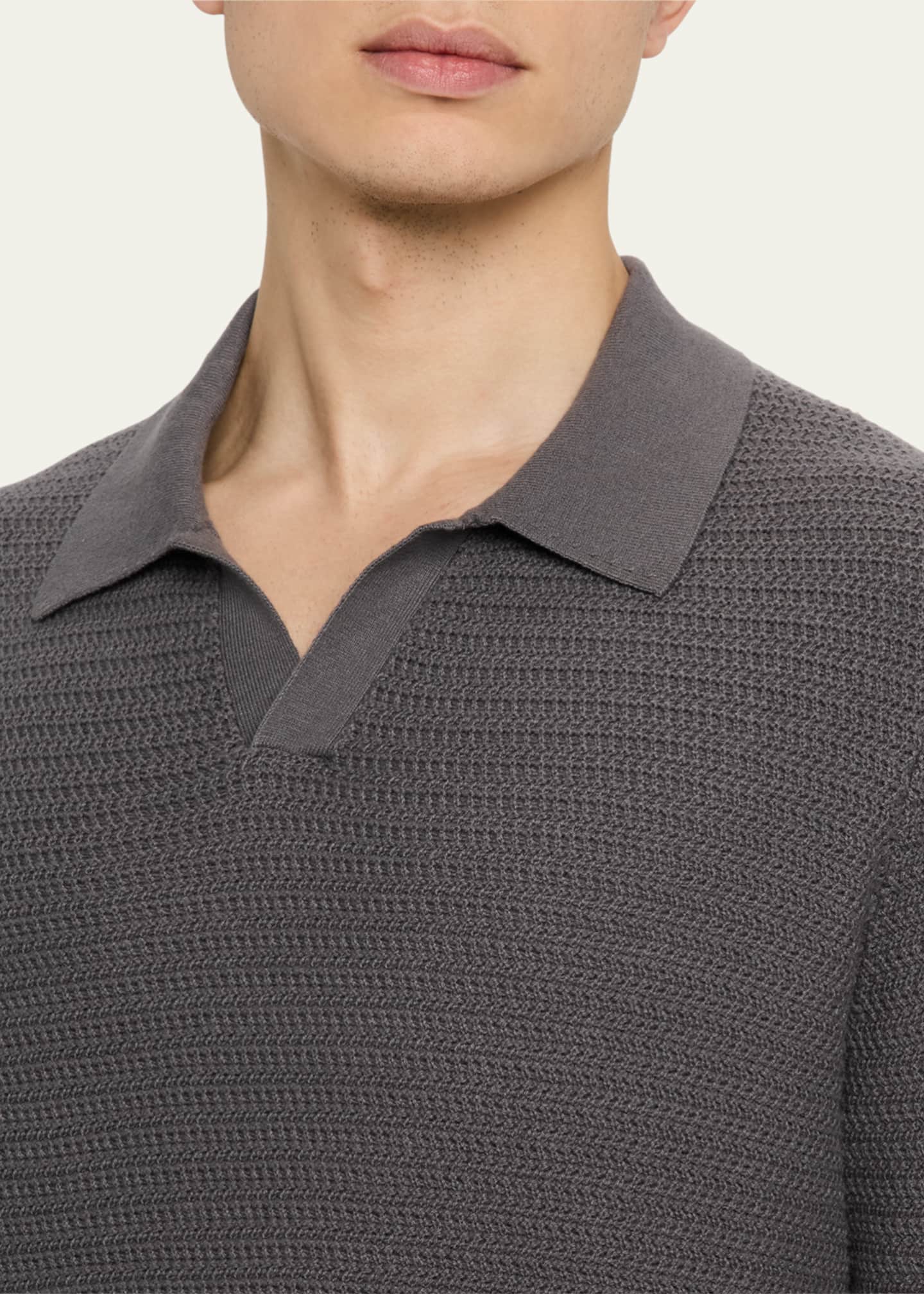 Vince Men's Craftsman Rib Sweater with Johnny Collar - Bergdorf Goodman