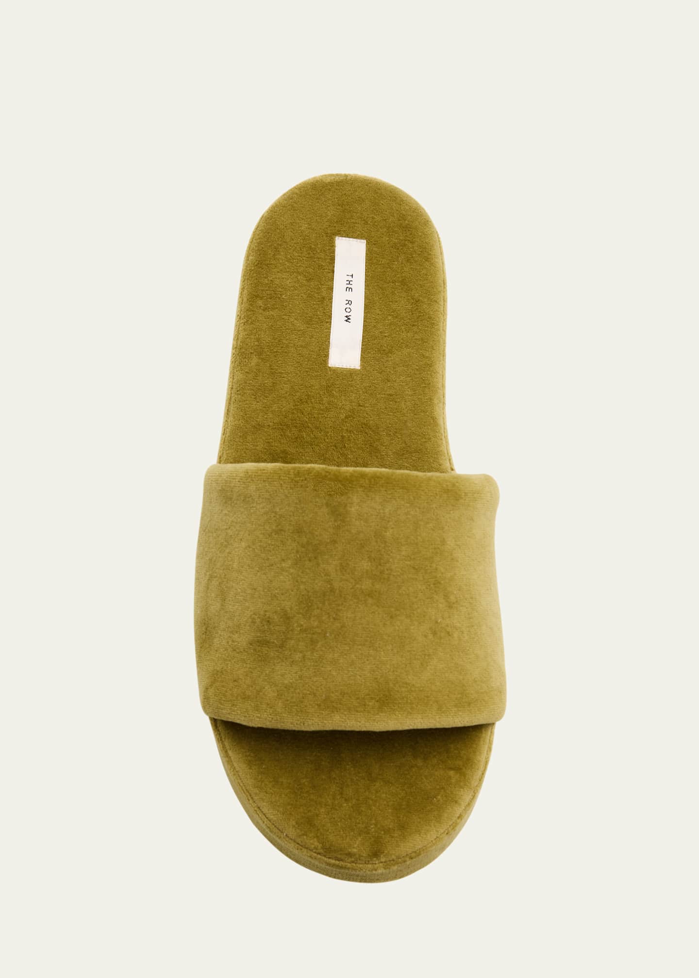 THE ROW Pillow Cozy Cotton Open-Toe Slippers - Bergdorf Goodman