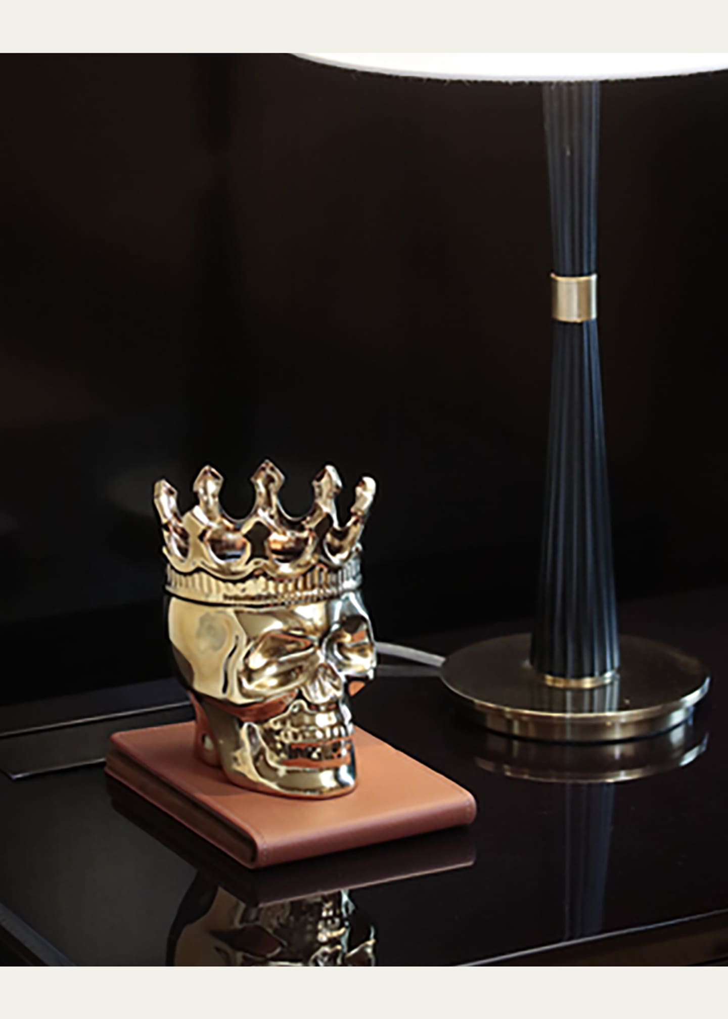 Thompson Ferrier Golden Bonaparte Skull Candle, 23.3 oz. - Wood Charmel ...