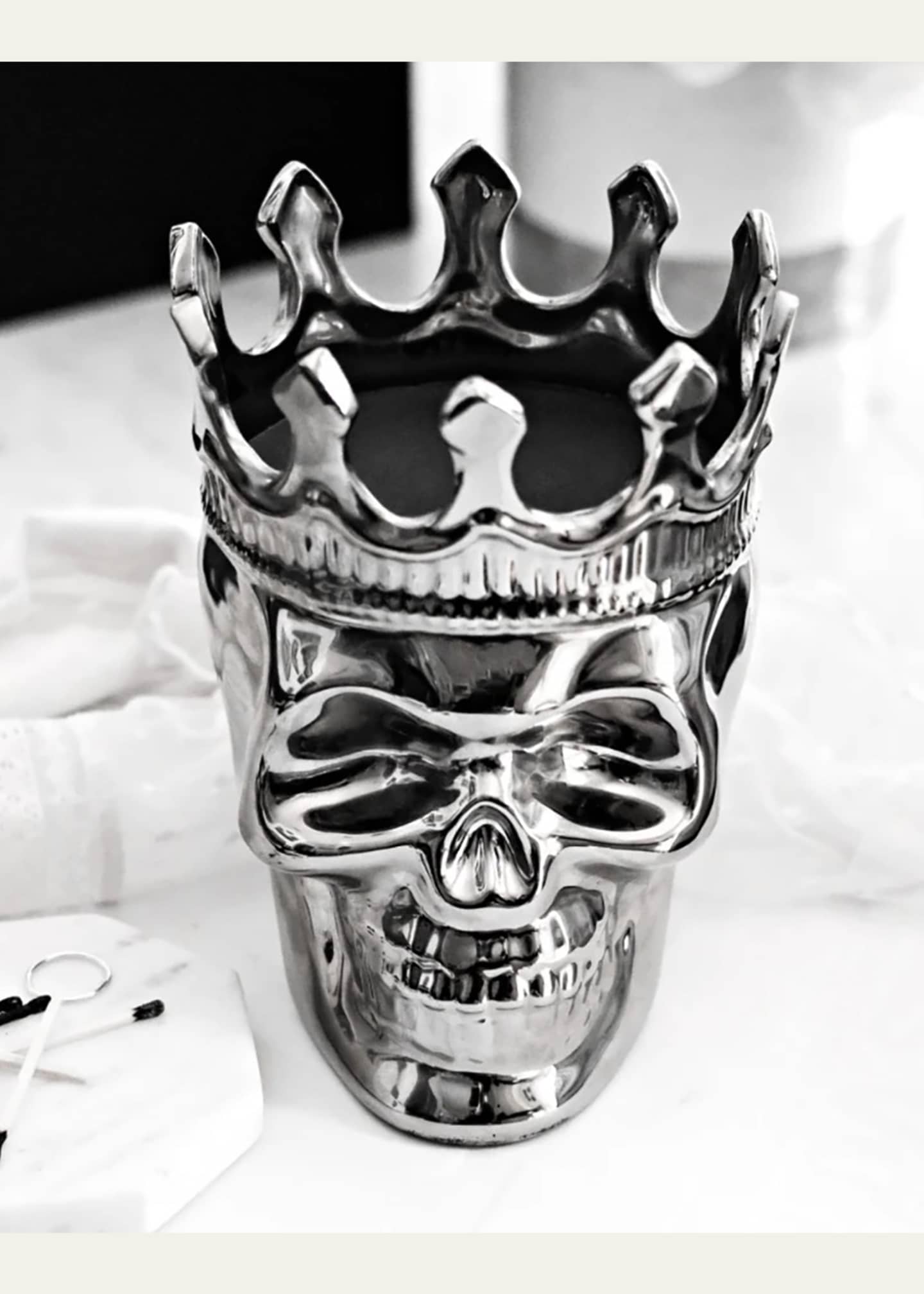 Thompson Ferrier Silvertone Maximilien Skull Candle, 23.3 oz. - The ...