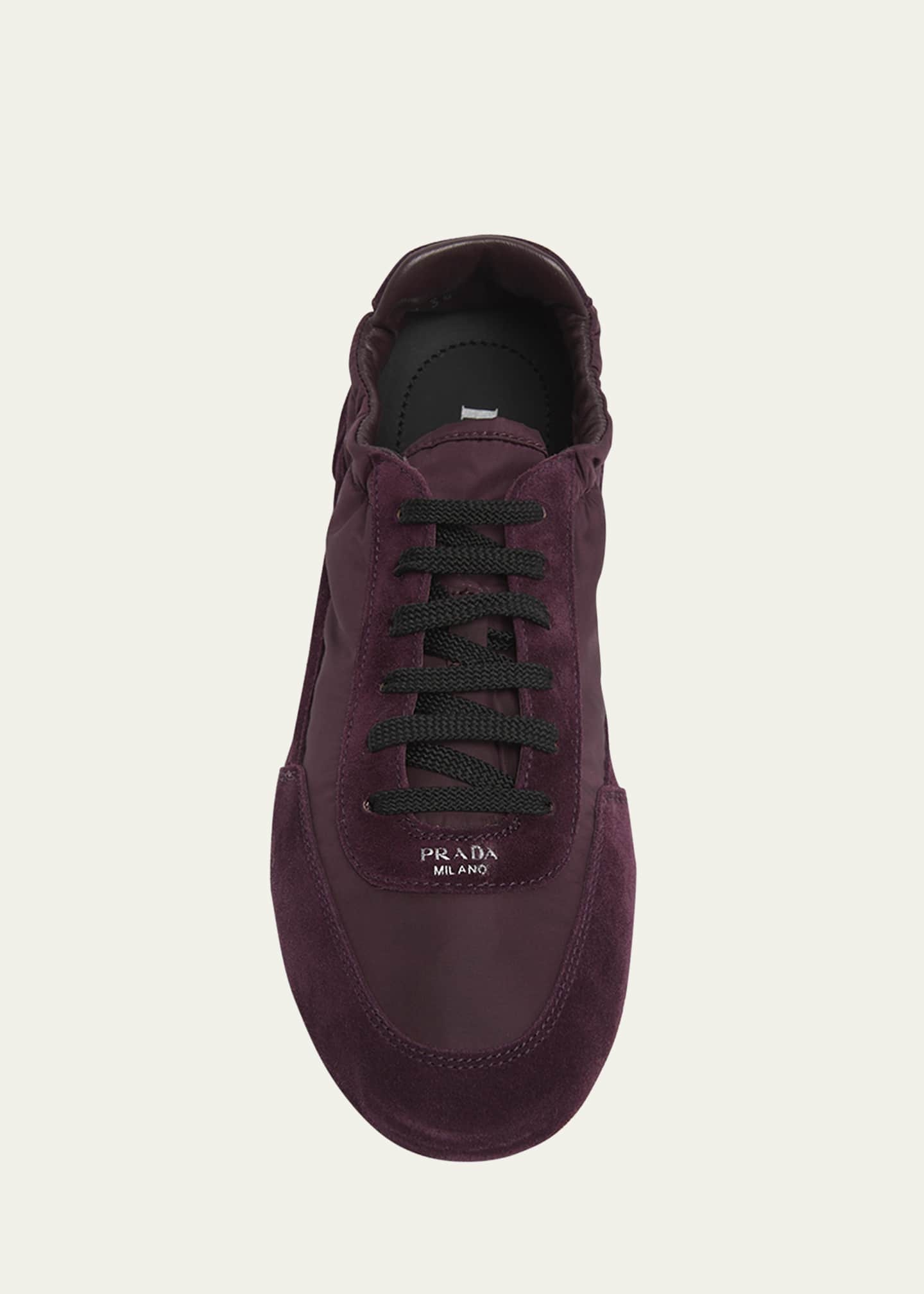 Prada Collapse Low-Top Suede Sneakers - Bergdorf Goodman