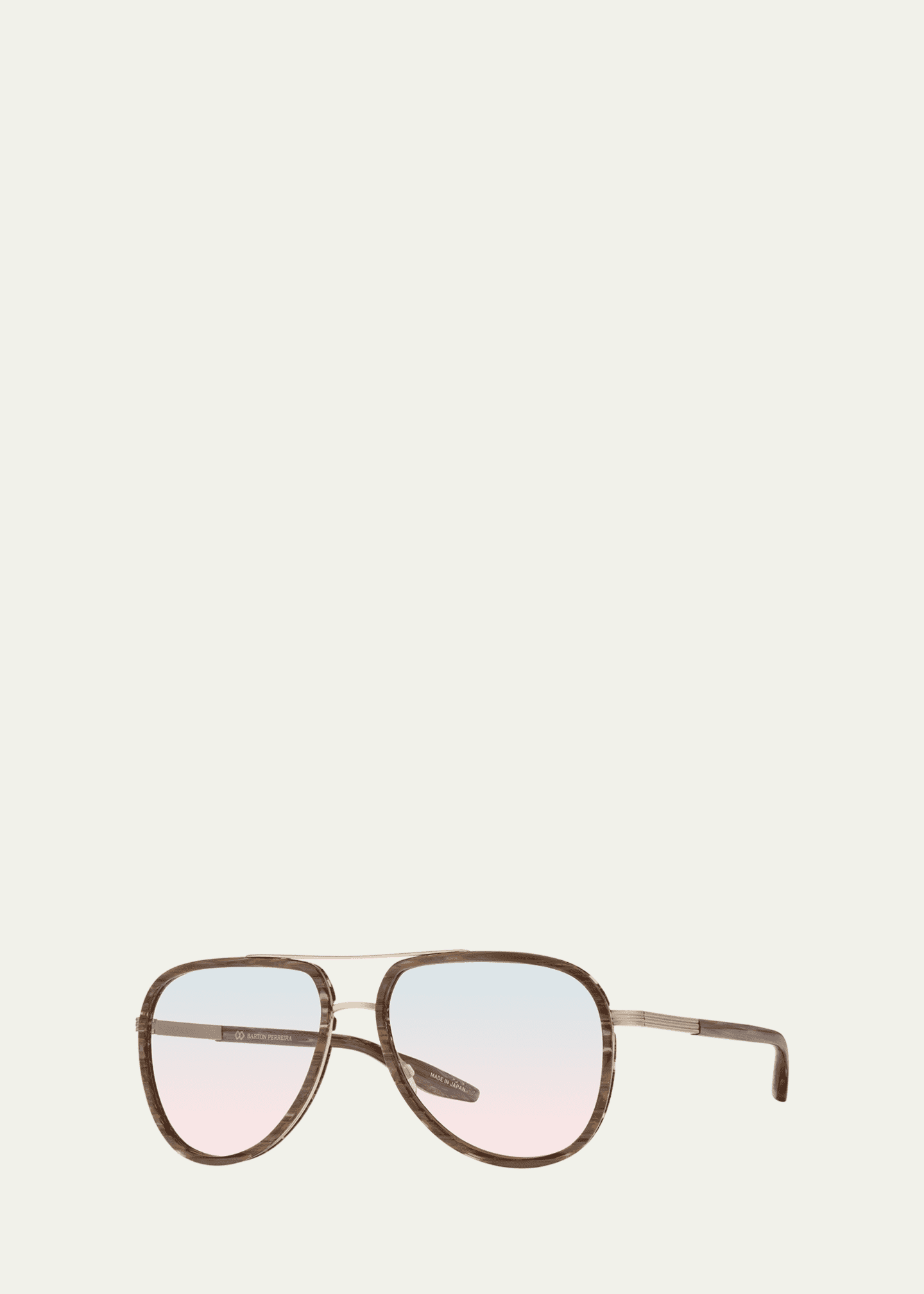 Barton Perreira Men's Cani Zyl and Titanium Aviator Sunglasses ...
