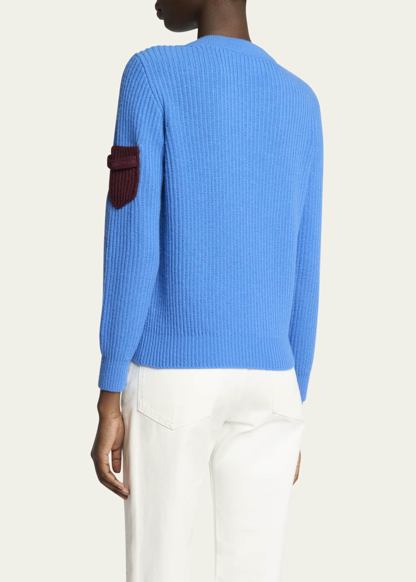 Victoria Beckham Ribbed Wool Cashmere Sweater - Bergdorf Goodman
