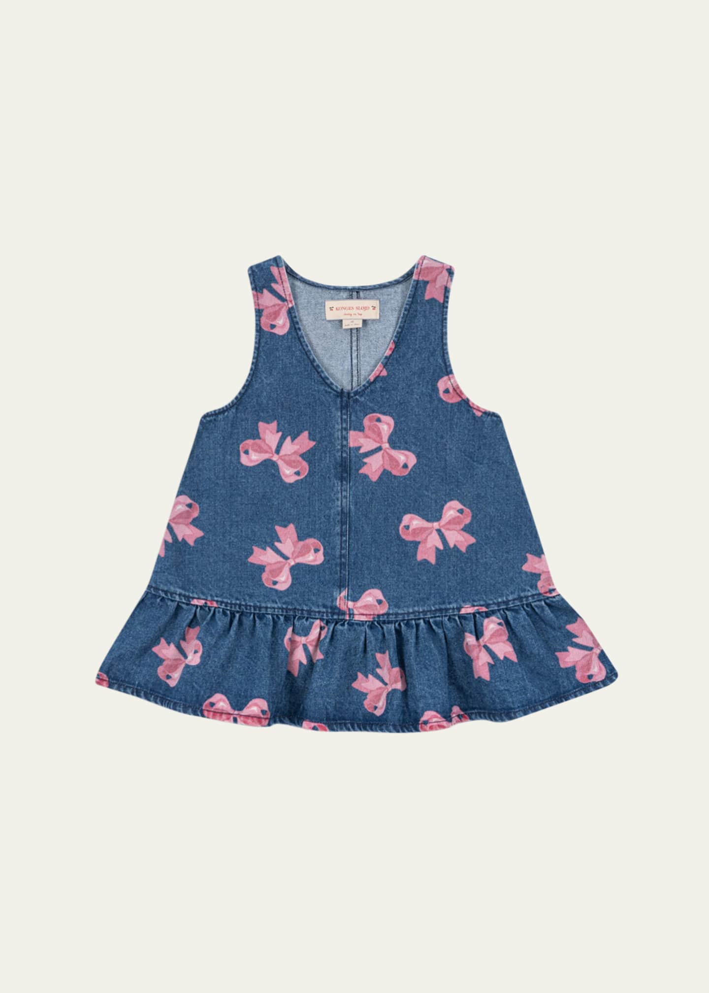 Konges Slojd Girl's Magot Bow-Print Denim Dress, Size 18M-10 - Bergdorf ...