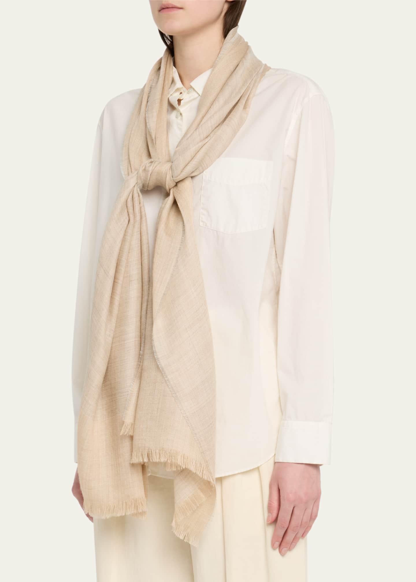 Max Mara Eyelash Trim Wool Scarf - Bergdorf Goodman