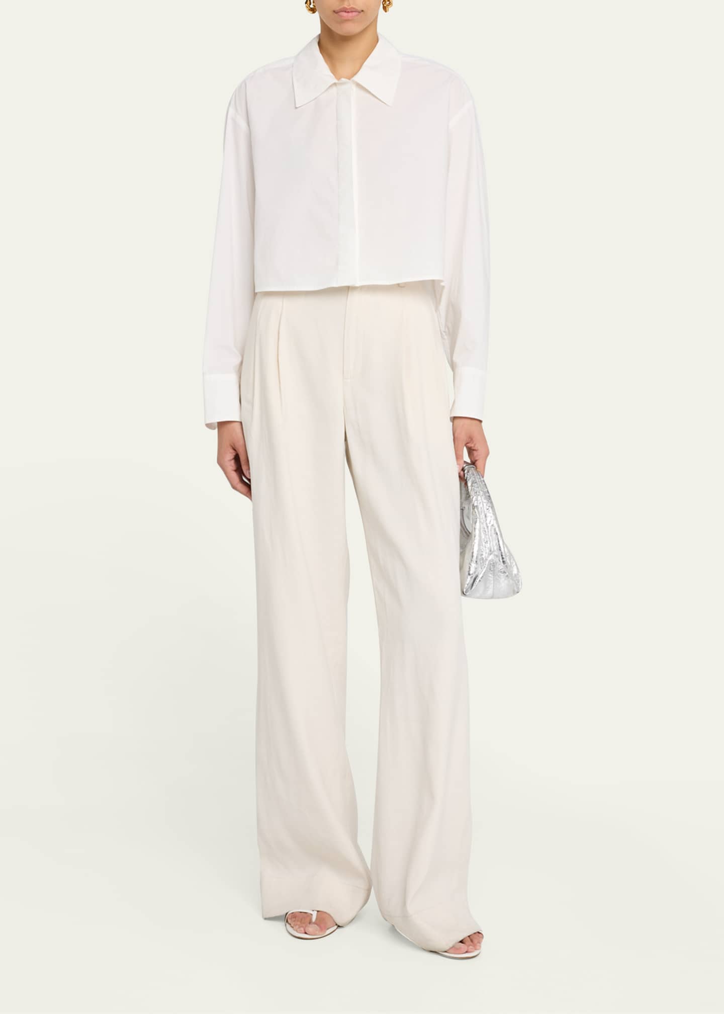 A.L.C. Maude Cropped Button-Front Top - Bergdorf Goodman