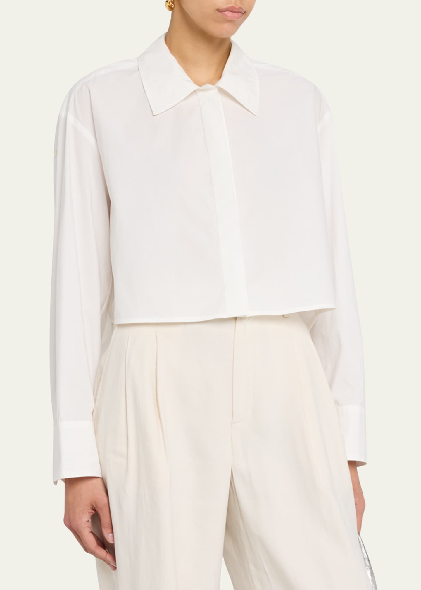 A.L.C. Maude Cropped Button-Front Top - Bergdorf Goodman