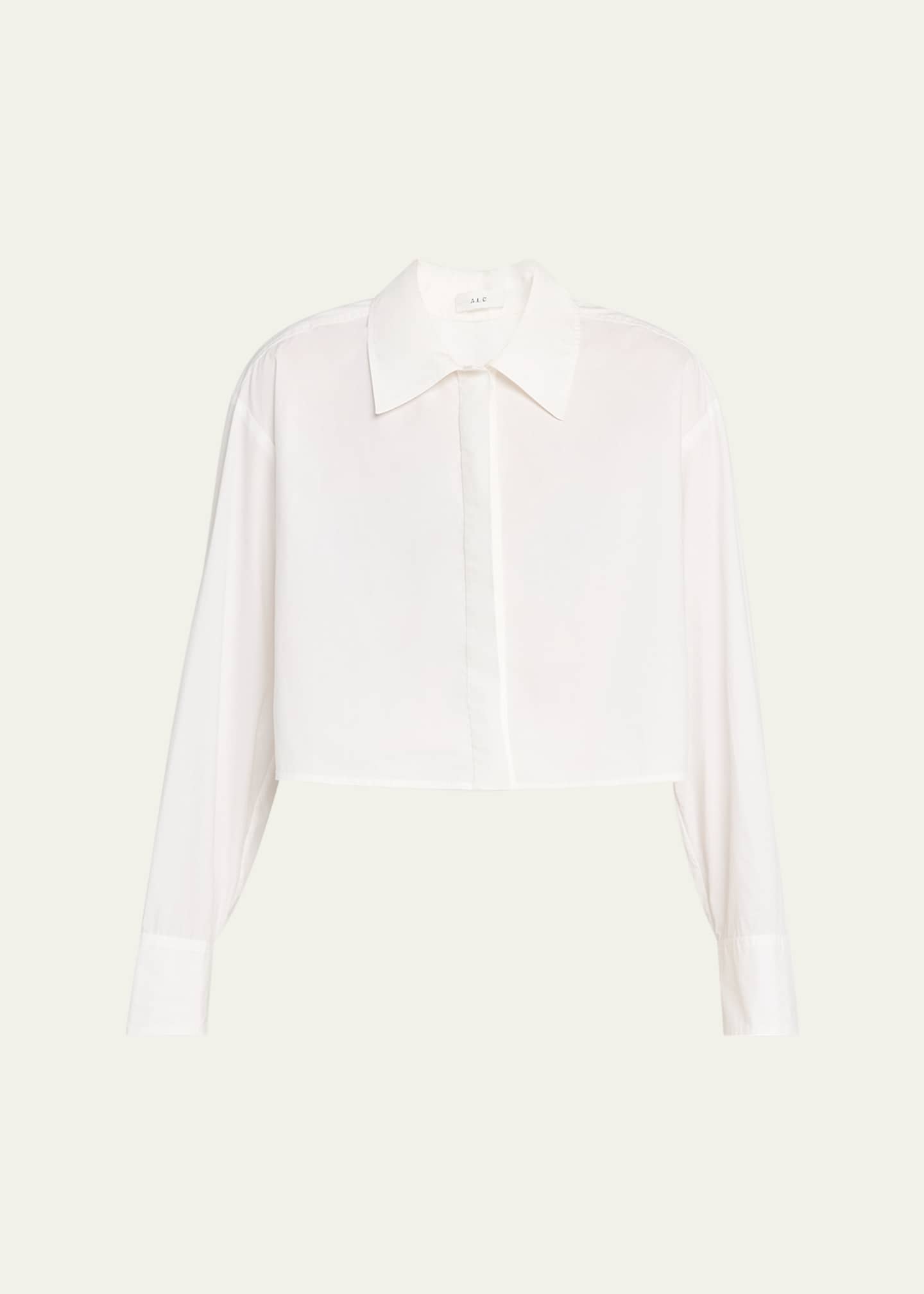 A.L.C. Maude Cropped Button-Front Top - Bergdorf Goodman