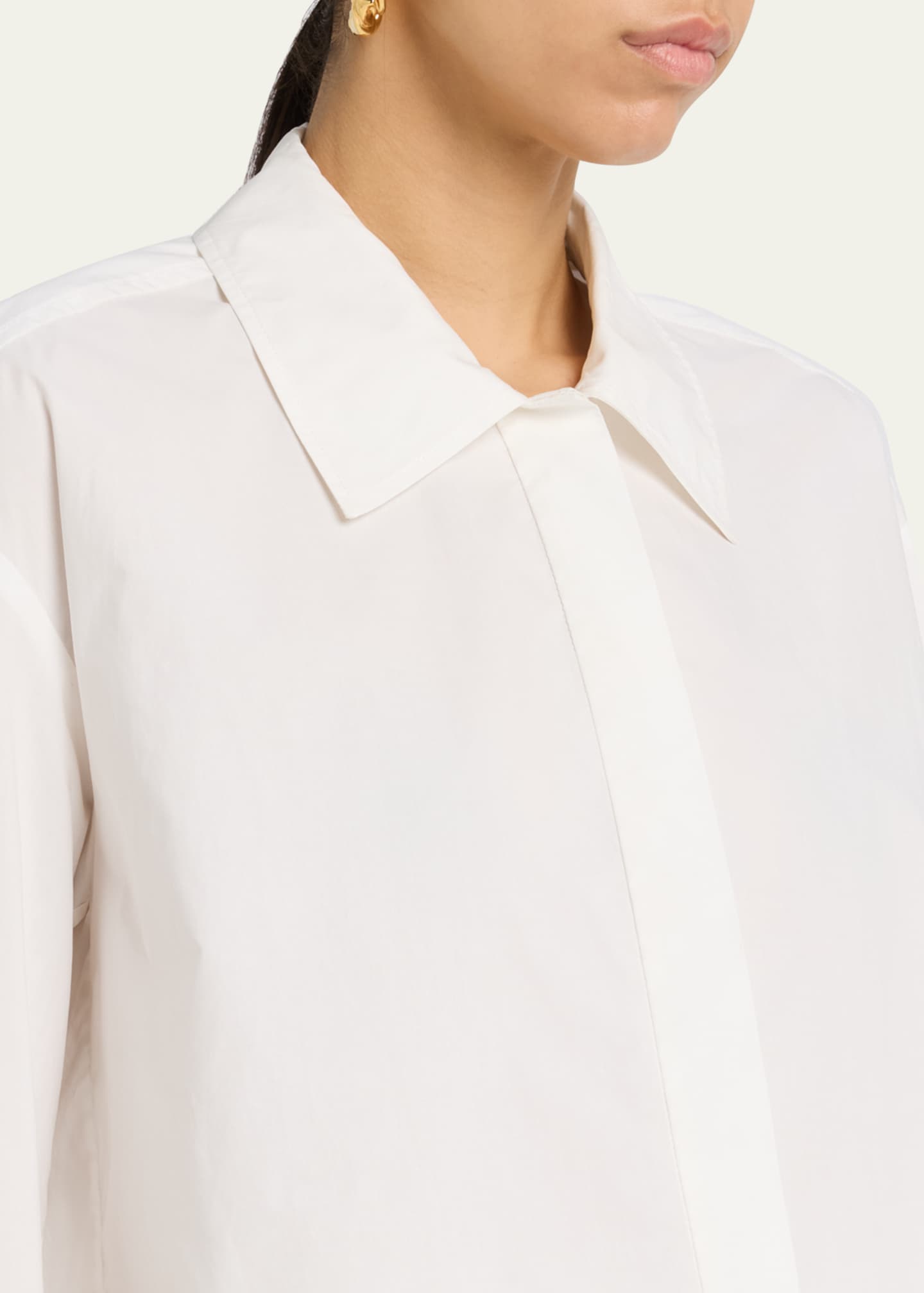 A.L.C. Maude Cropped Button-Front Top - Bergdorf Goodman