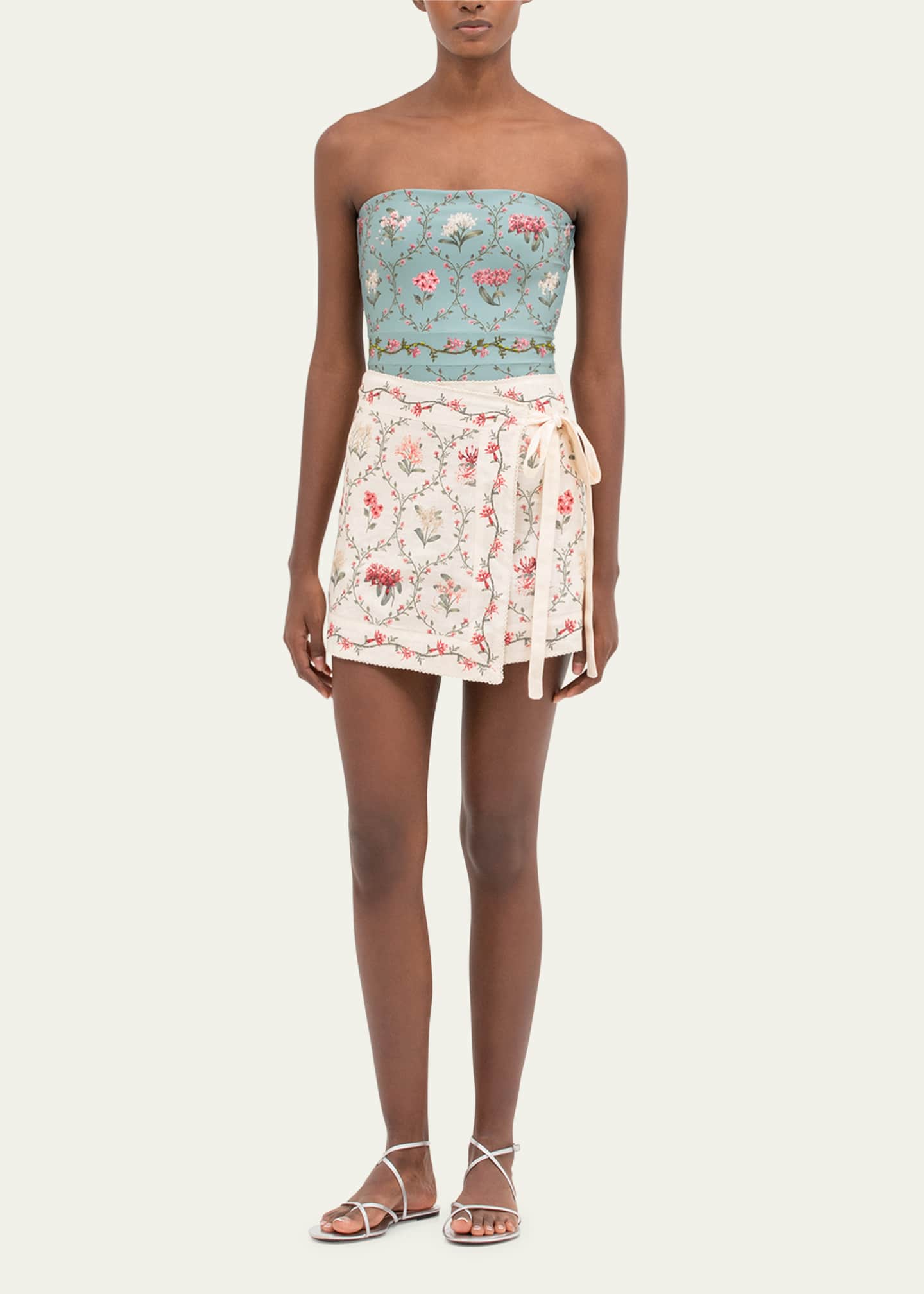 Agua by Agua Bendita Luna Orquidea Mini Skirt Coverup - Bergdorf Goodman