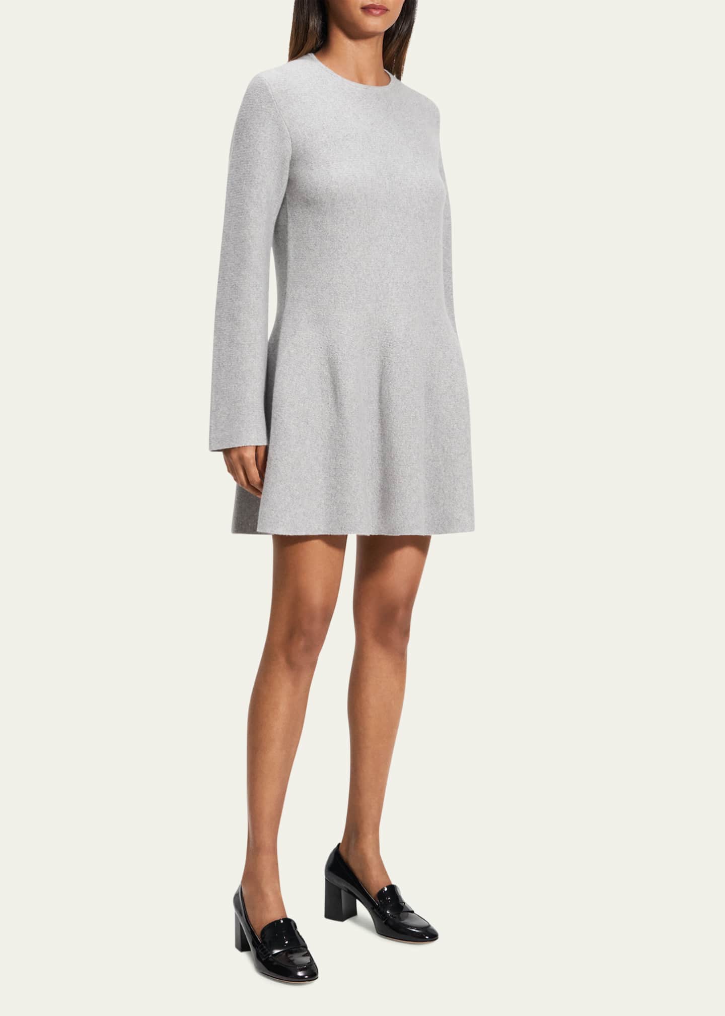 Theory Wool-Cashmere Flounce Dress - Bergdorf Goodman