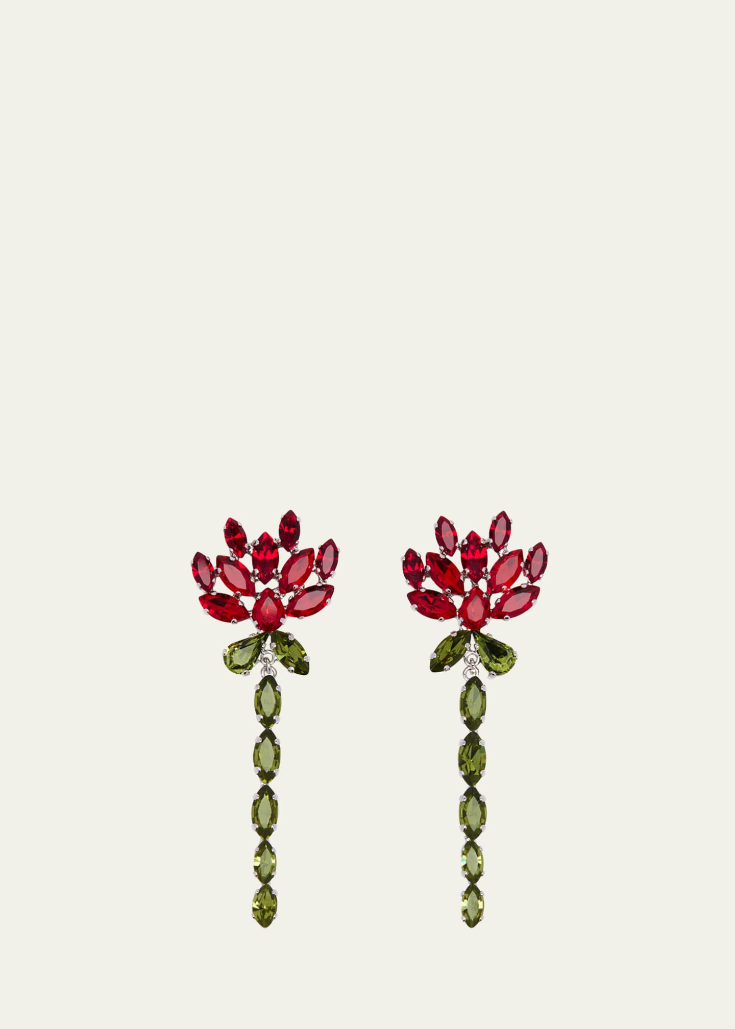 Simone Rocha Crystal Carnation Drip Earrings - Bergdorf Goodman