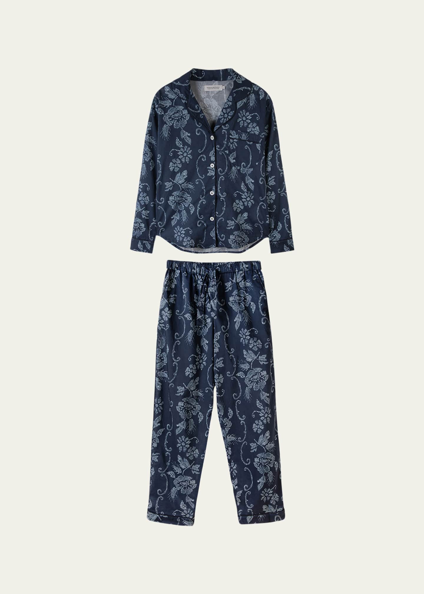 Desmond & Dempsey Floral-Print Organic Cotton Pajama Set - Bergdorf Goodman
