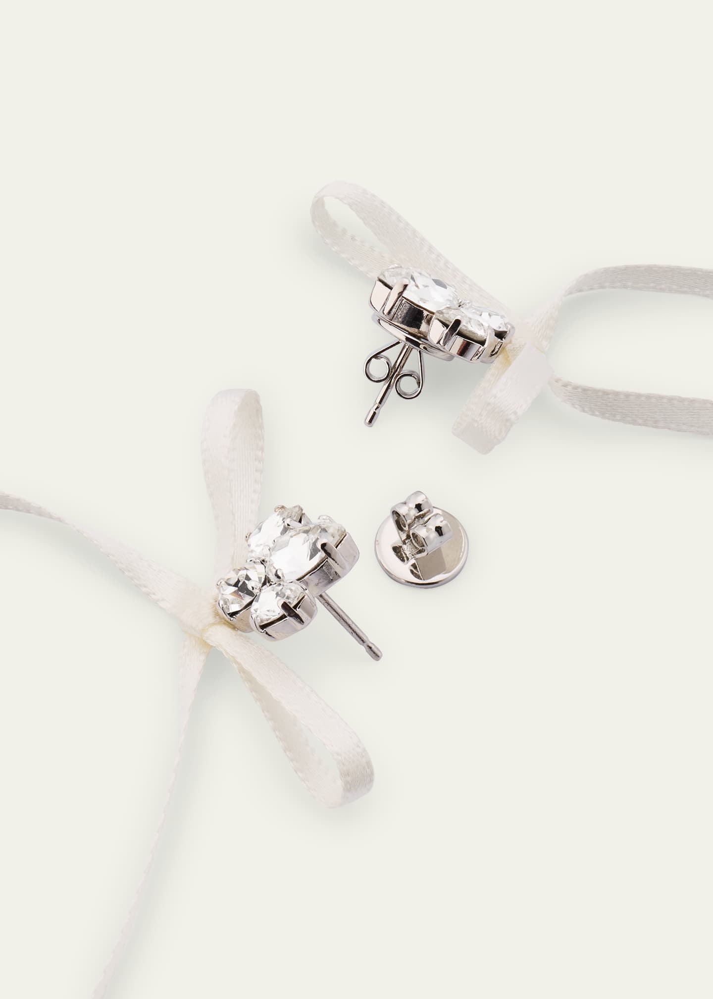 Simone Rocha Victorian Bow Ribbon Stud Earrings - Bergdorf Goodman