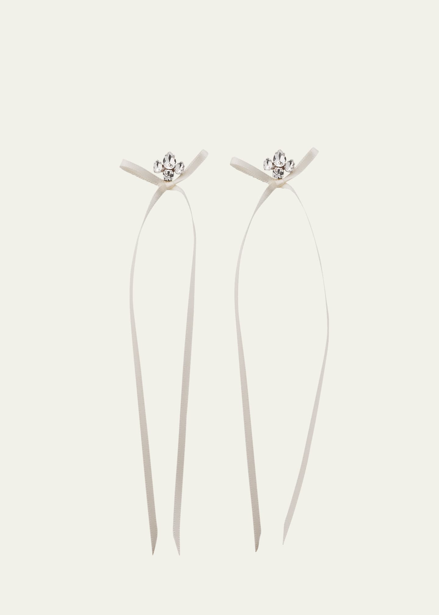 Simone Rocha Victorian Bow Ribbon Stud Earrings - Bergdorf Goodman