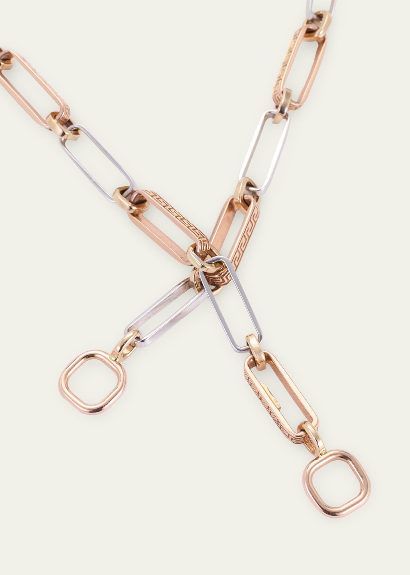 Marla Aaron 14K Mixed Gold Meander Chain, 16"L - Bergdorf Goodman