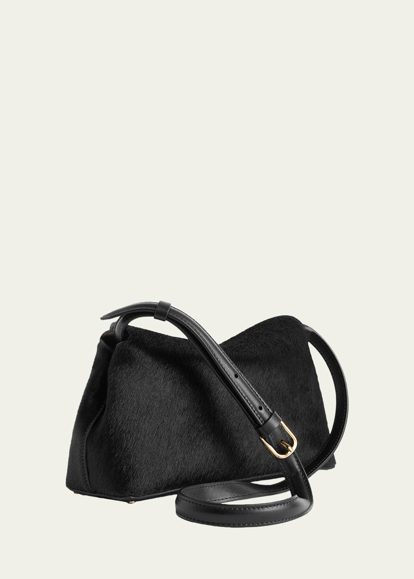 Toteme T Lock Flap Horsehair Clutch Bag - Bergdorf Goodman